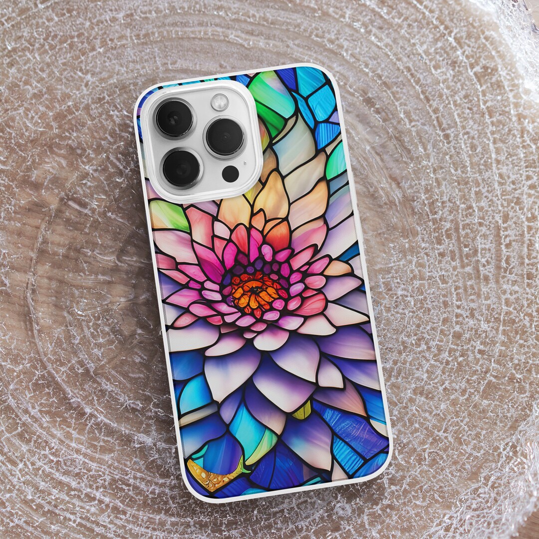 Stained Glass Magsafe Phone Case | Luxurious Floral Mosaic Phone Cover ...