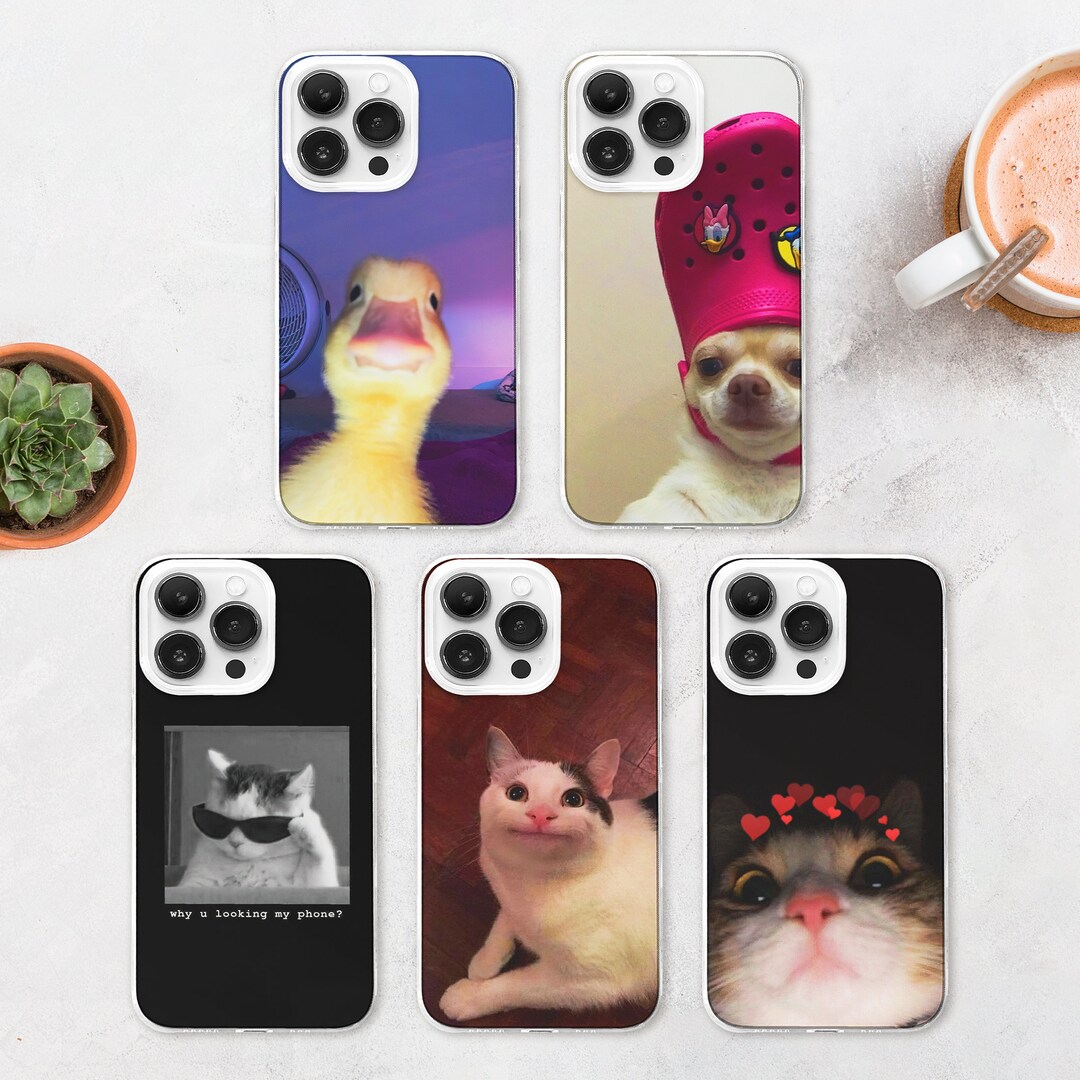 Funny Animal Meme Magsafe Phone Case Cutie Cat Meme Phone Cover Dog ...