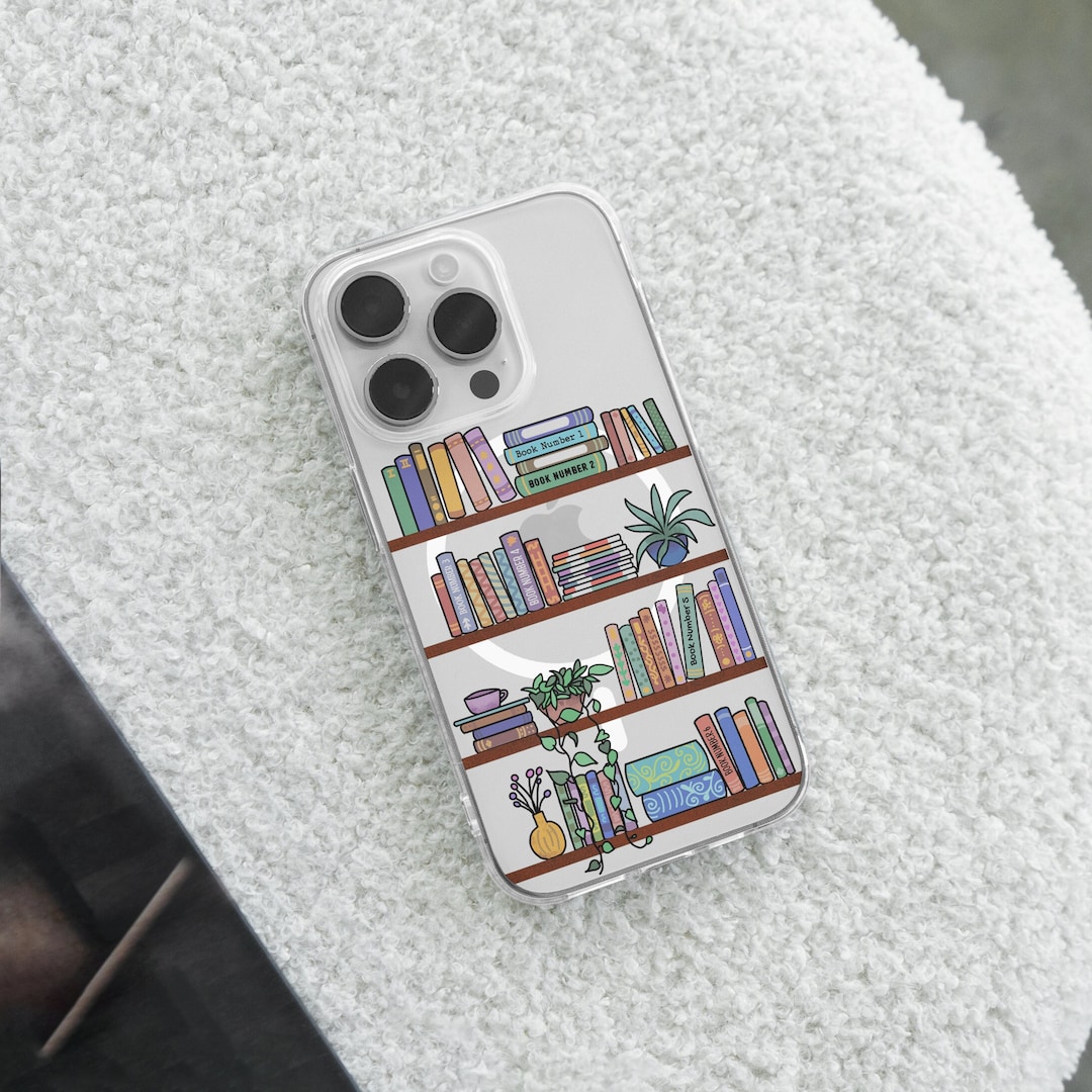 Custom Book Shelf Magsafe Phone Case | Personalized Favorite Book Phone ...
