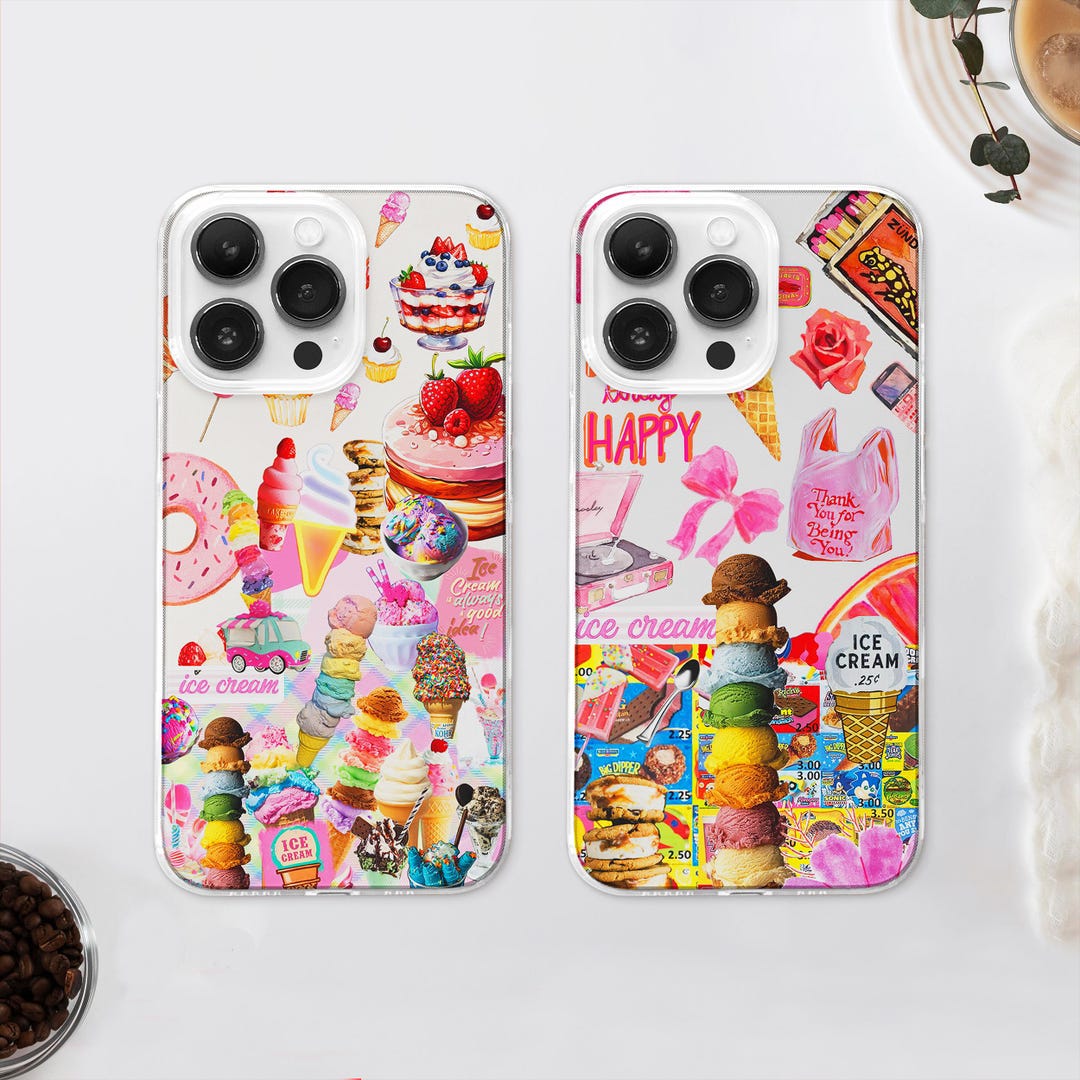 Ice Cream Collage Magnetic Phone Case | Pink Summer Foodie Gift iPhone ...