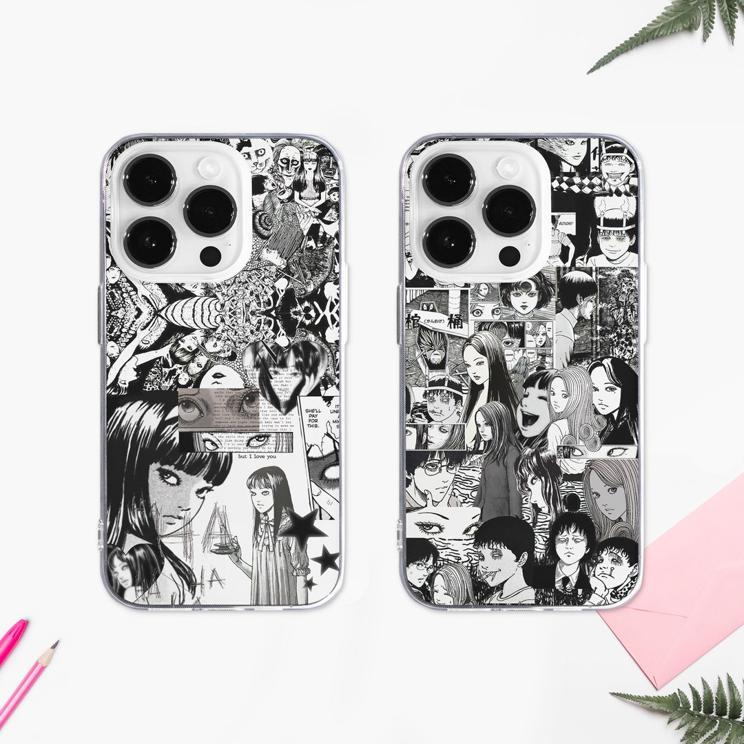 Anime Girl Scrapbook Magsafe Phone Case, Dark Manga Comics Cover iPhone ...