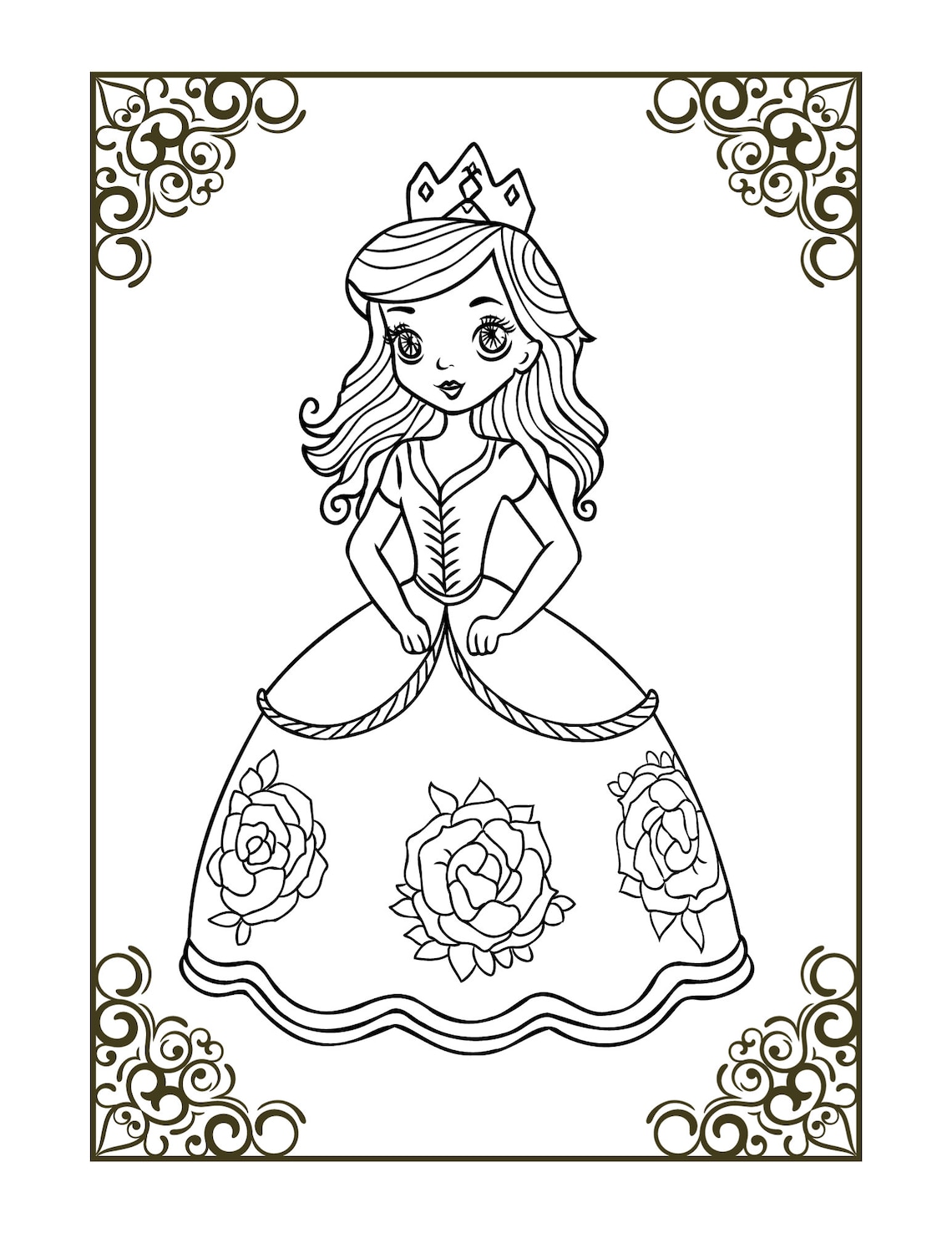 Printable Princess Coloring Pages for Kids, Princess Coloring Sheets ...