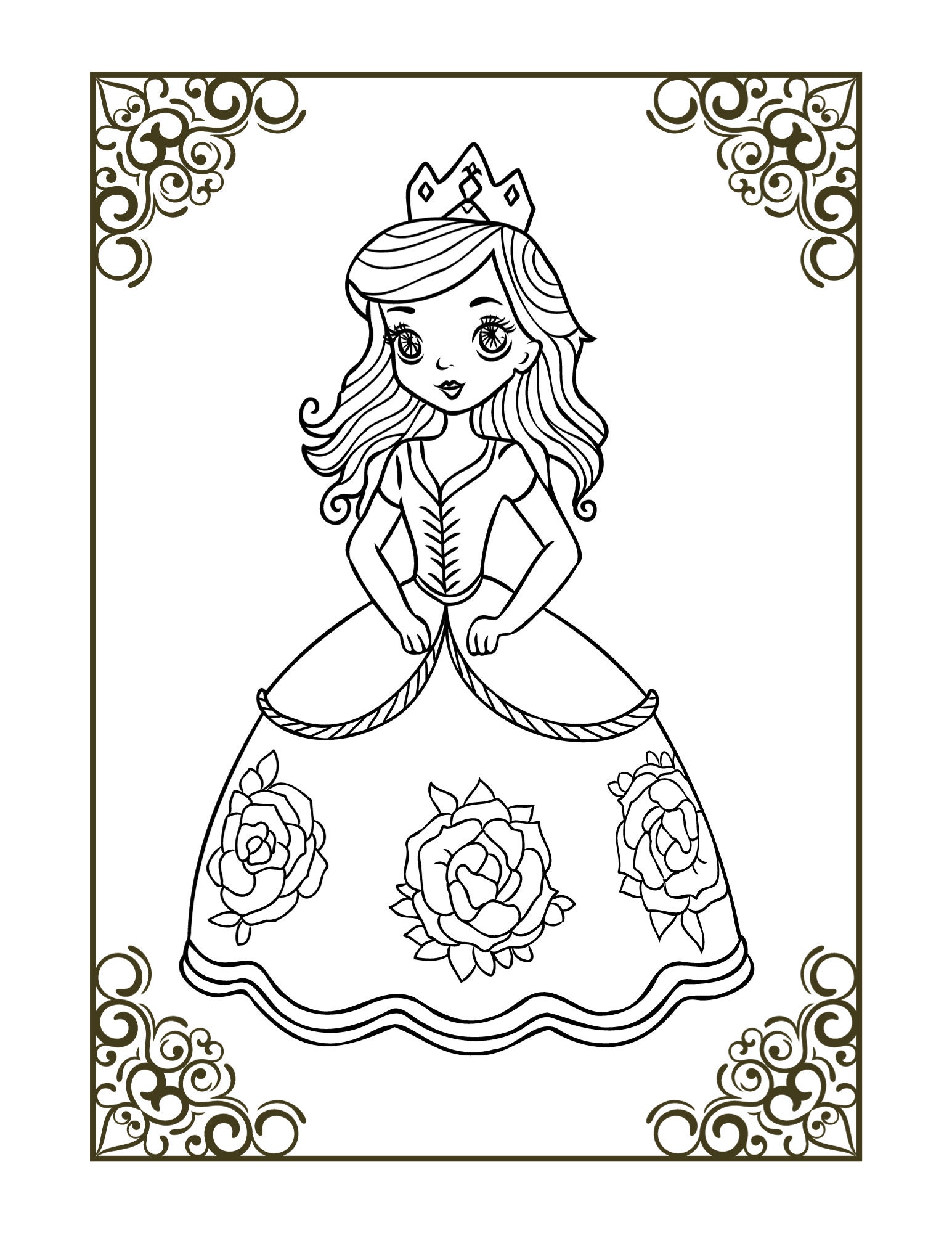 Printable Princess Coloring Pages for Kids, Princess Coloring Sheets ...