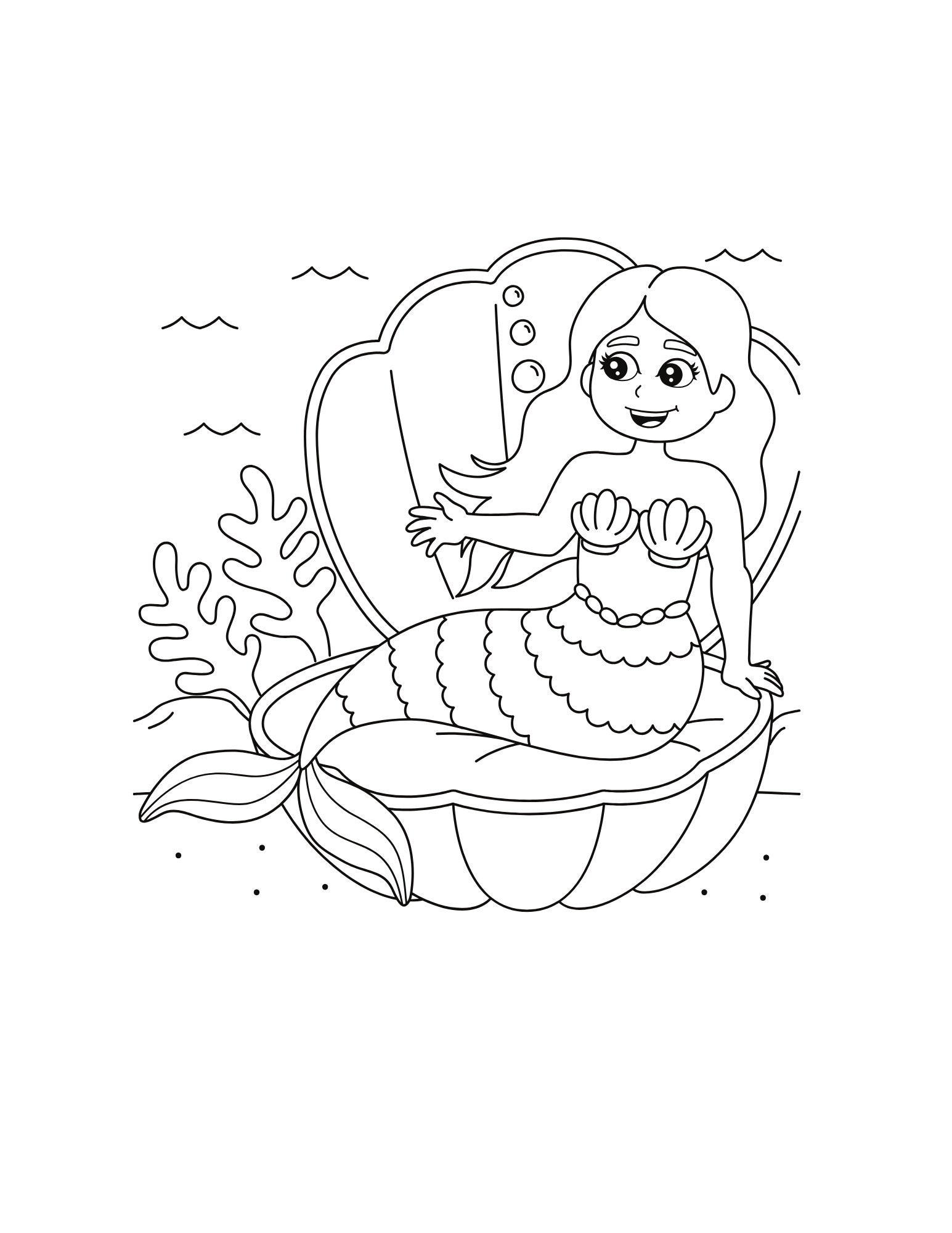 Mermaid Coloring Pages, Mermaid Coloring Book, Mermaid Coloring Book ...