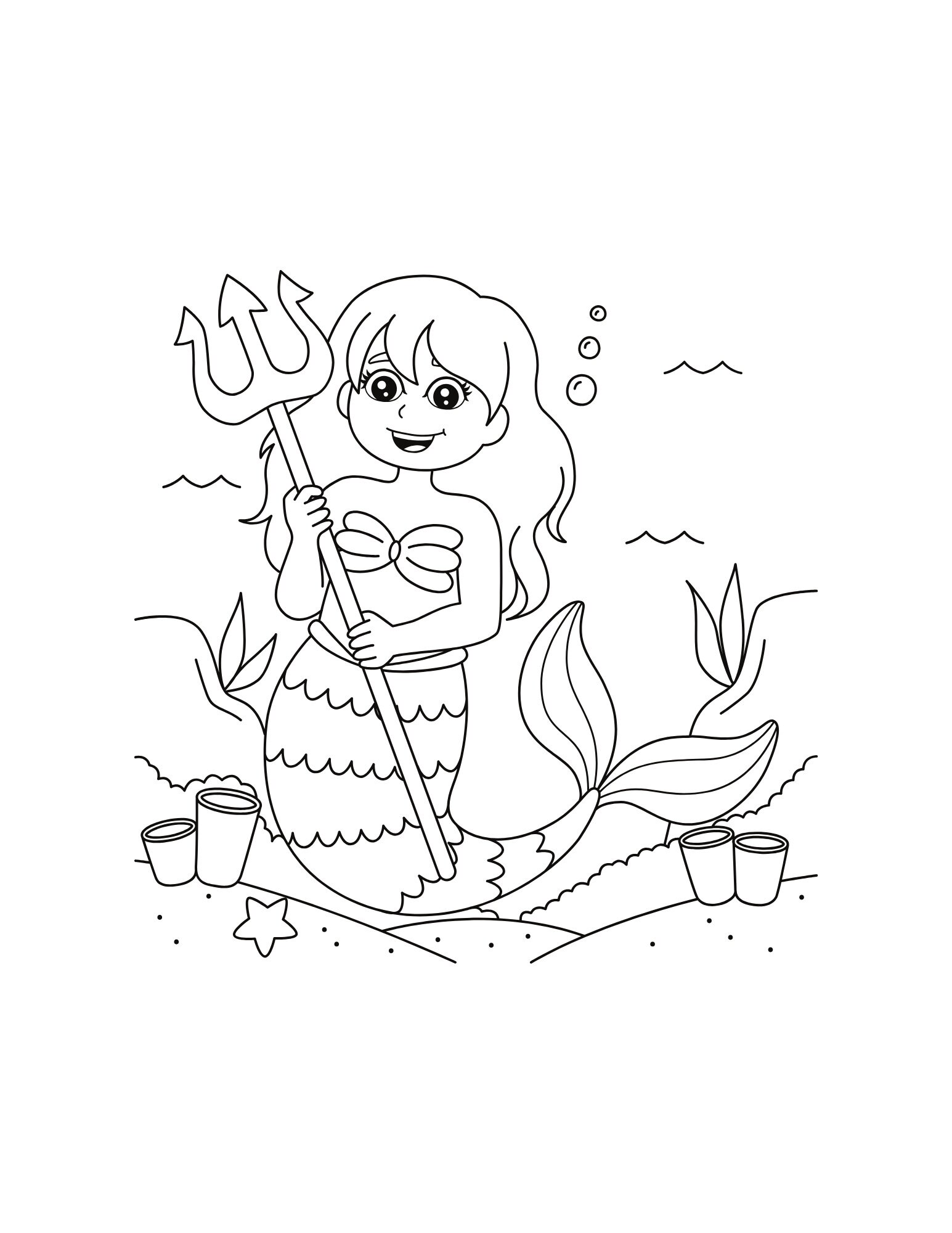 Mermaid Coloring Pages, Mermaid Coloring Book, Mermaid Coloring Book ...