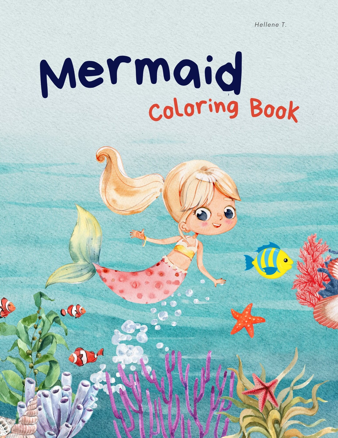 Mermaid Coloring Pages, Mermaid Coloring Book, Mermaid Coloring Book ...