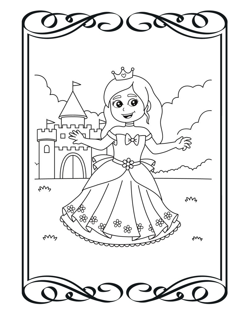 Printable Princess Coloring Pages for Kids, Princess Coloring Sheets ...