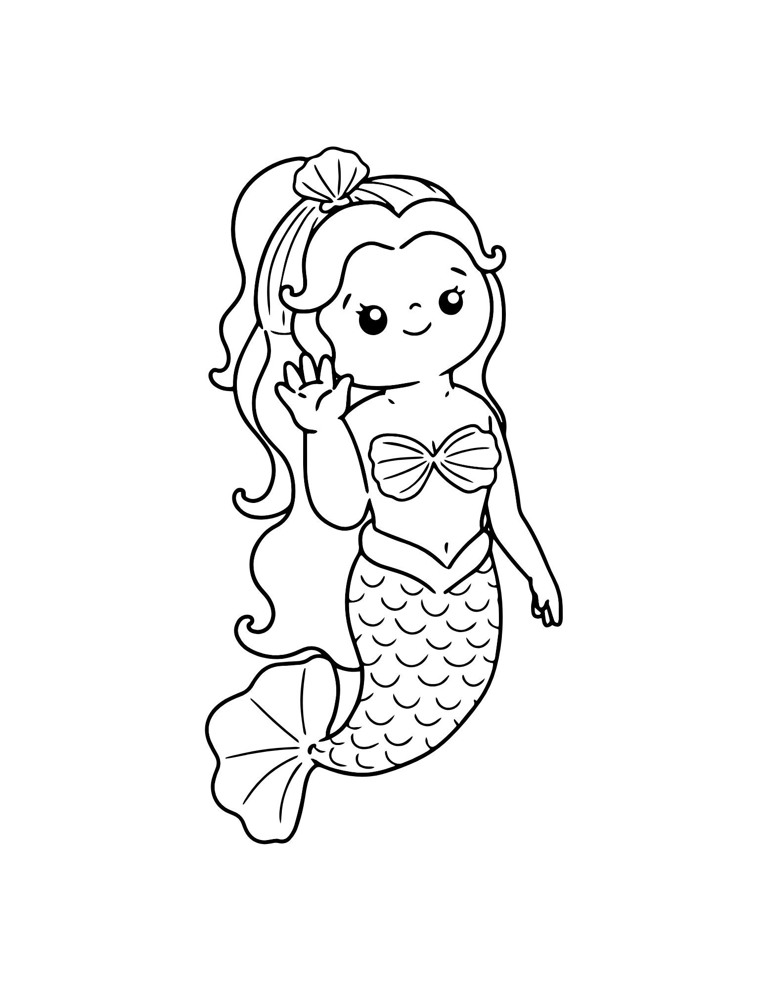 Mermaid Coloring Pages, Mermaid Coloring Book, Mermaid Coloring Book ...