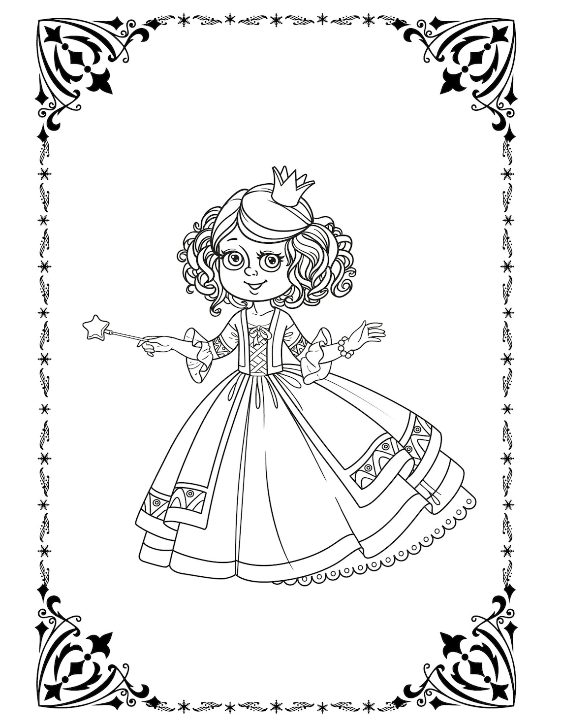 Printable Princess Coloring Pages for Kids, Princess Coloring Sheets ...