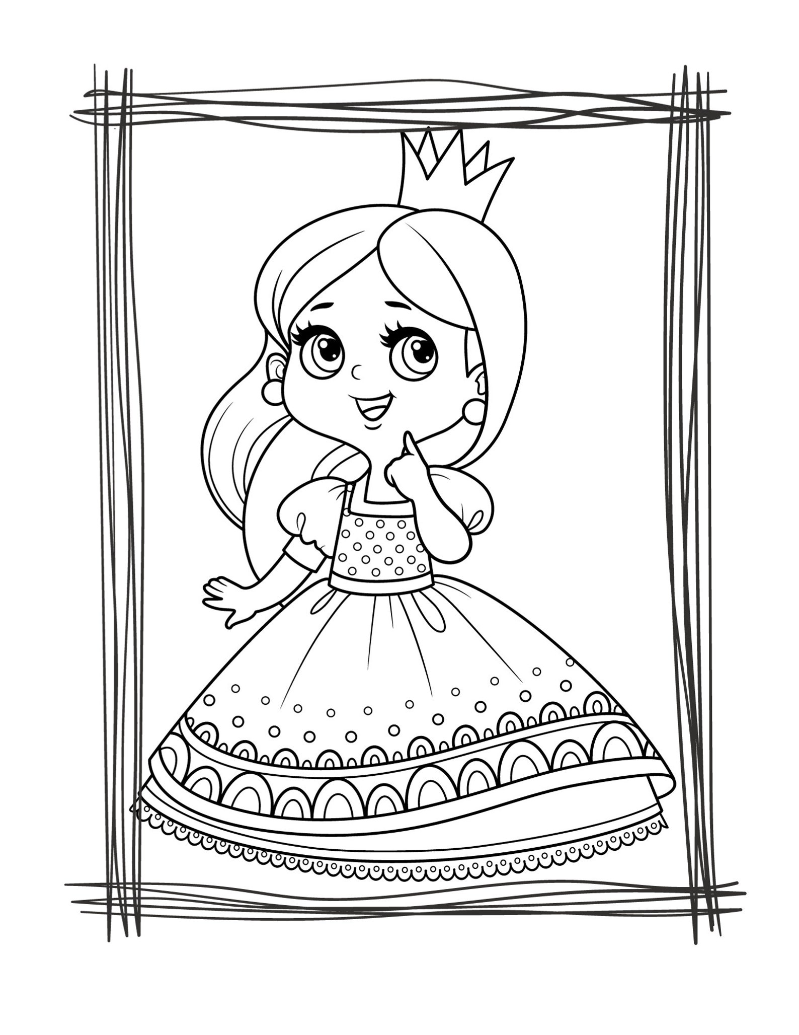 Printable Princess Coloring Pages for Kids, Princess Coloring Sheets ...