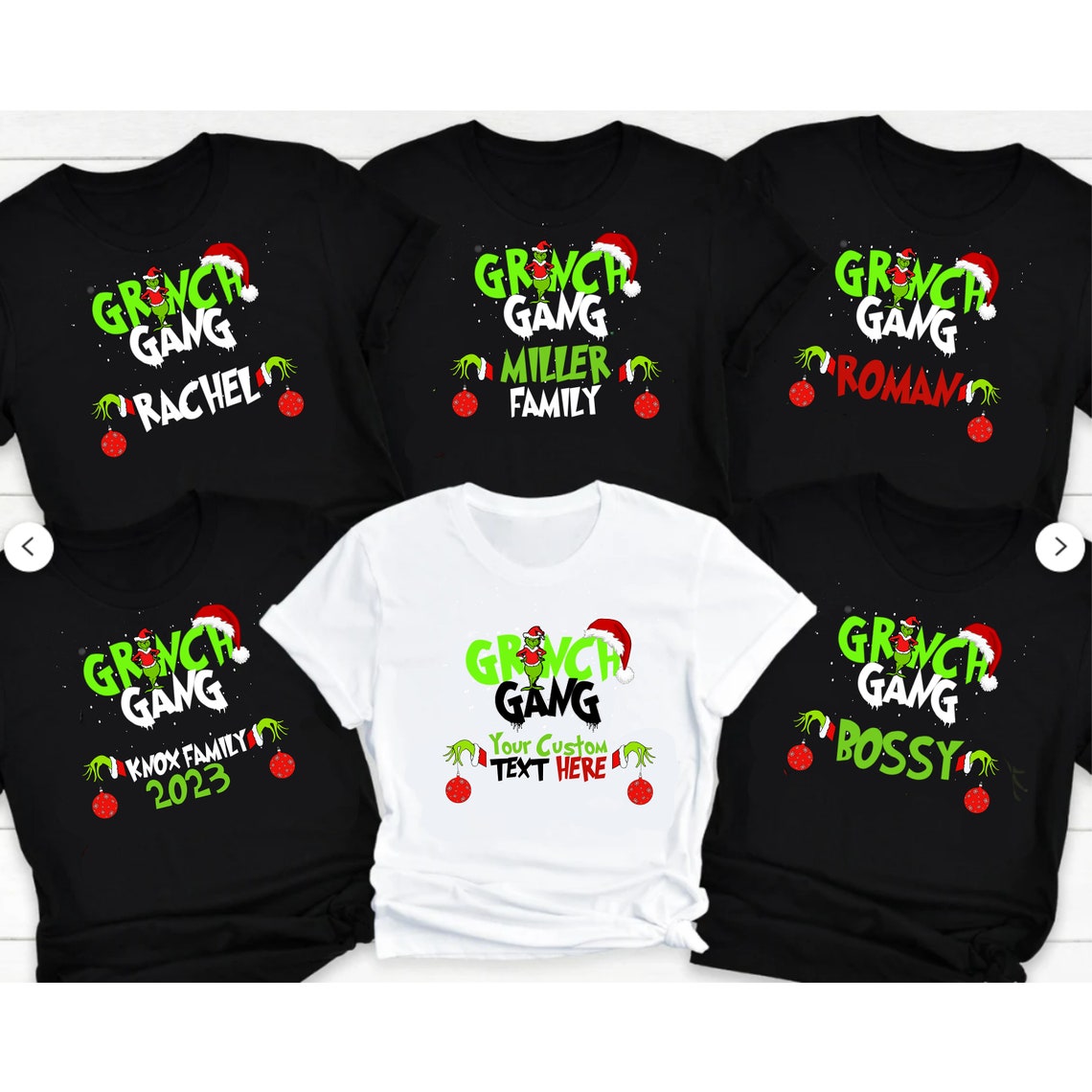 Custom Grinch Gang Shirt, Christmas Grinch Gang Shirt, Matching Family ...