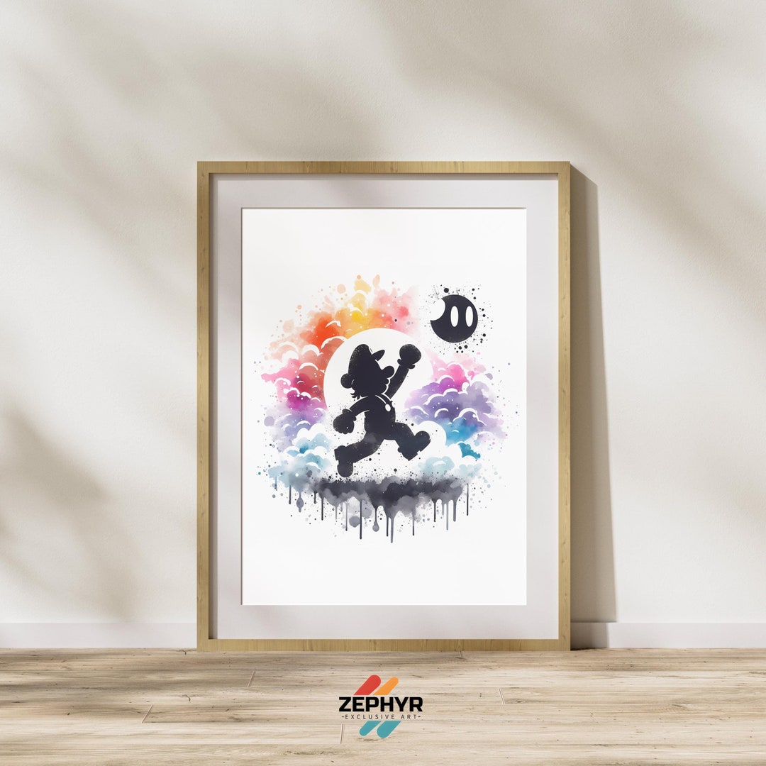 Mario Nursery Wall Art, Mario Poster, Nursery Room Decor, Mario Prints ...