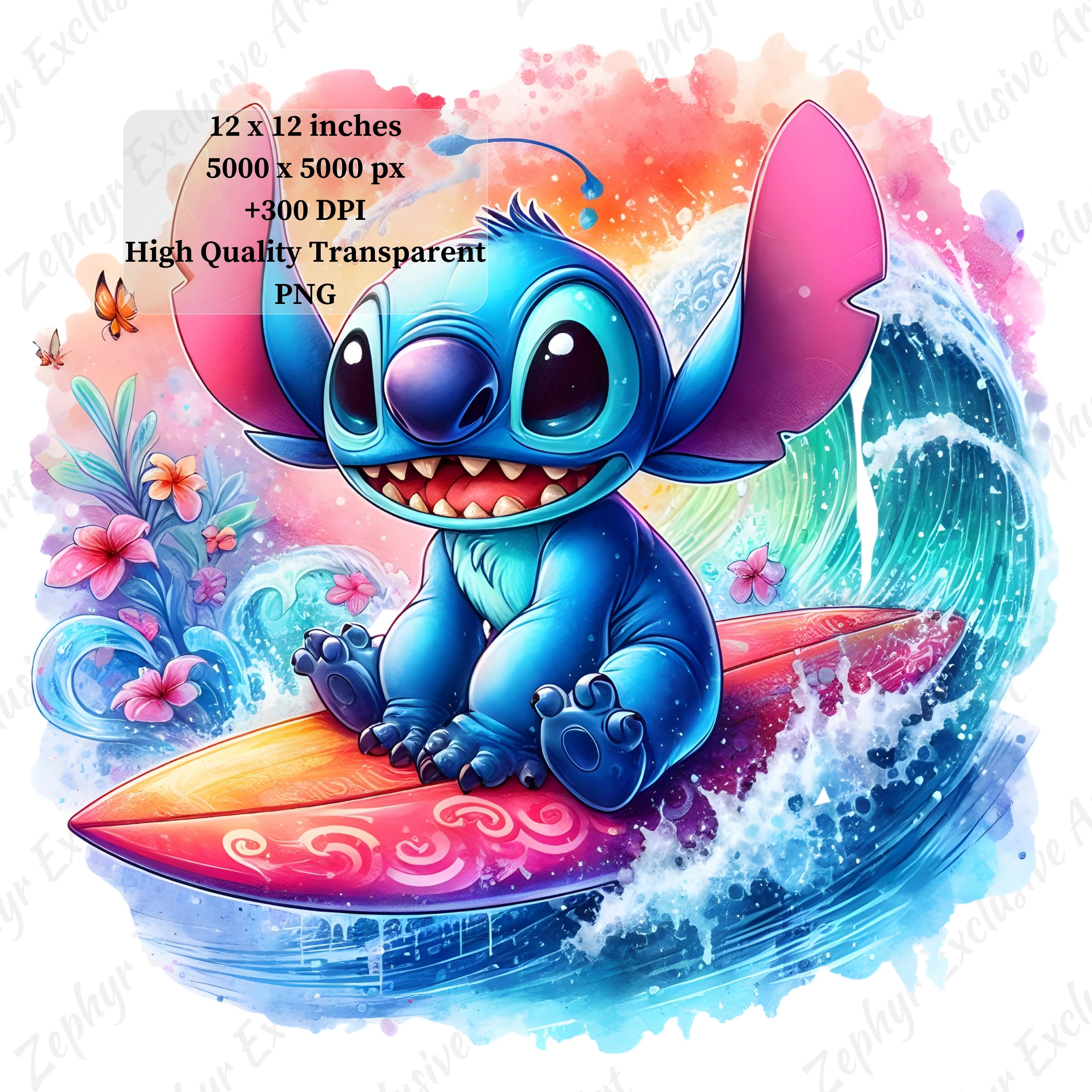 5 PNG Stitch Watercolor Splash PNG Stitch Transparent PNG Stitch 3D ...