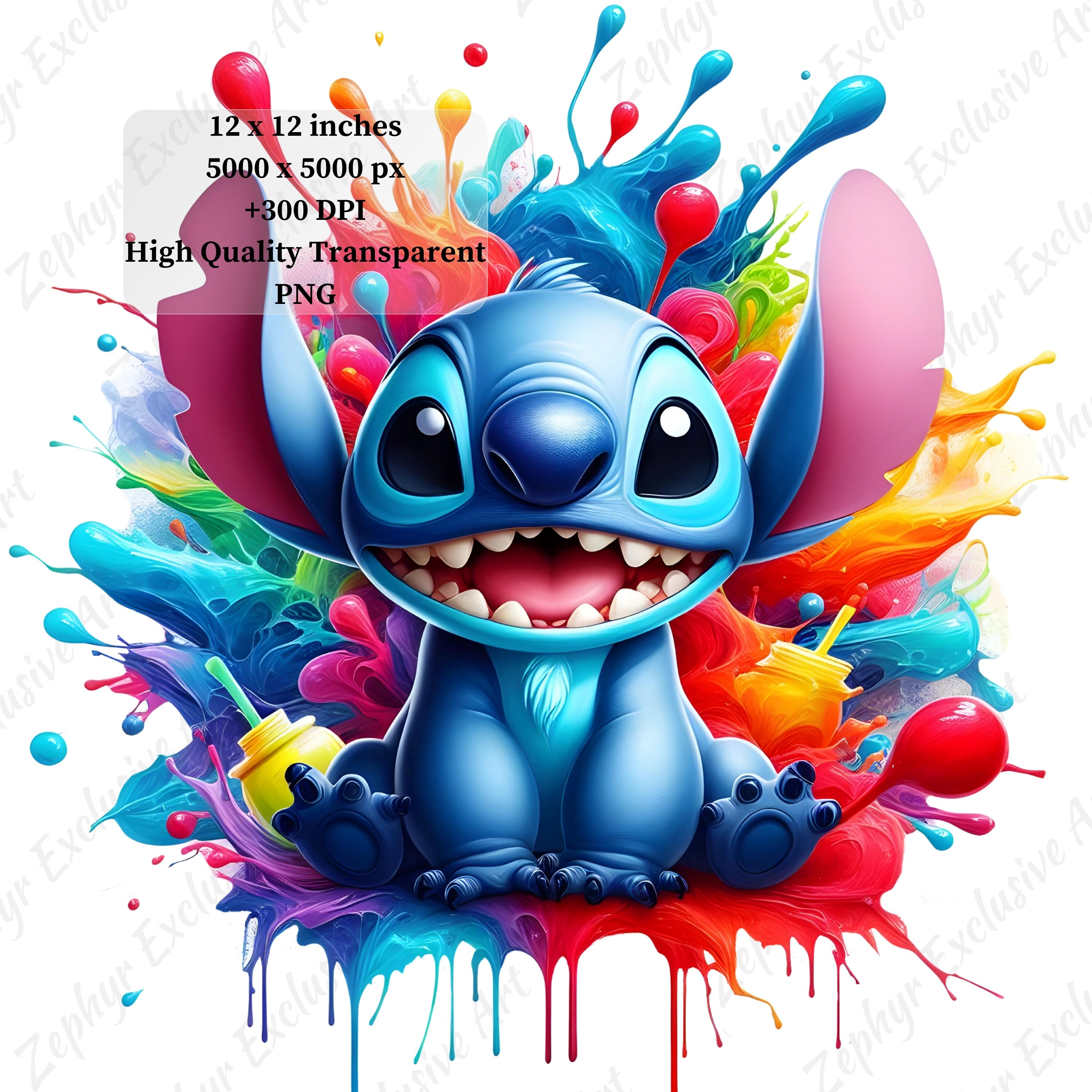 5 PNG Stitch Watercolor Splash PNG Stitch Transparent PNG Stitch 3D ...