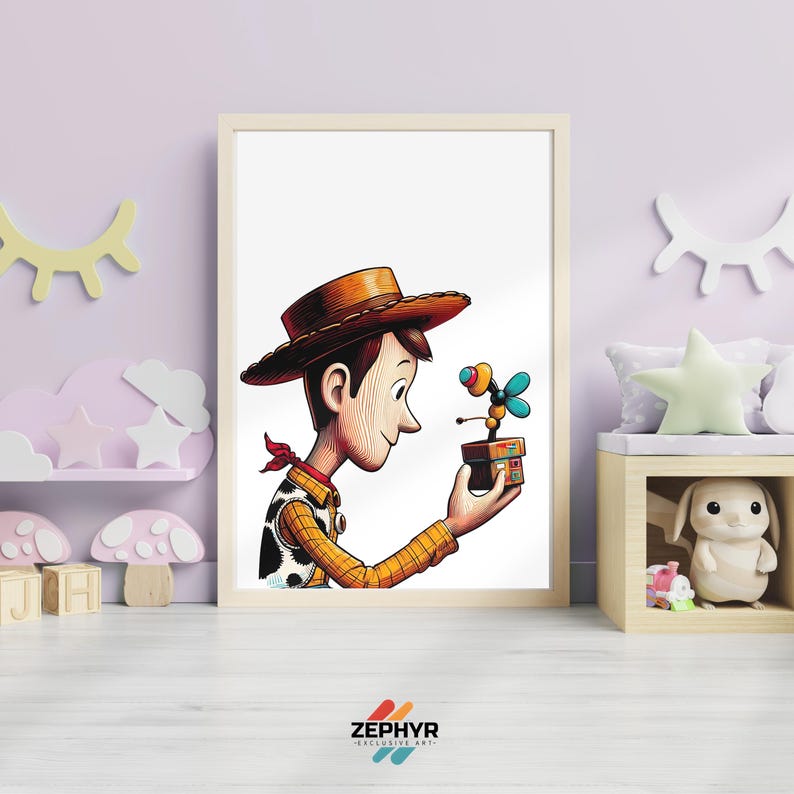 Toy Story Nursery Wall Art, Woody Poster, Nursery Kids Decor, Woody ...