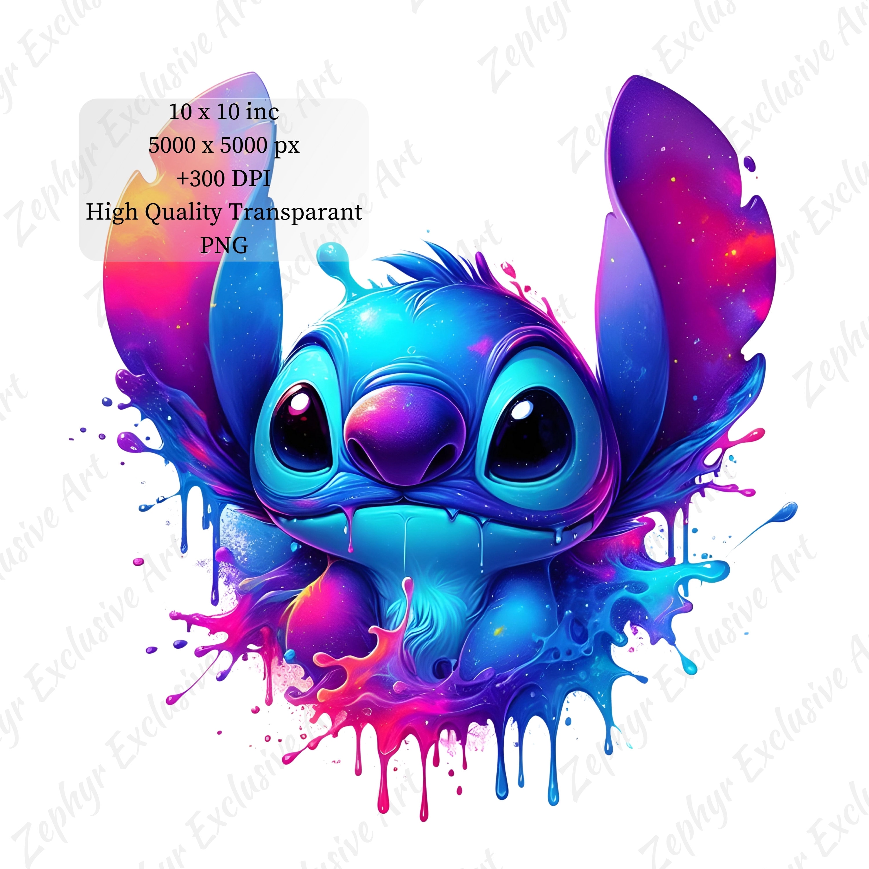 5 PNG Stitch Watercolor Splash PNG Stitch Transparant PNG Stitch 3D ...