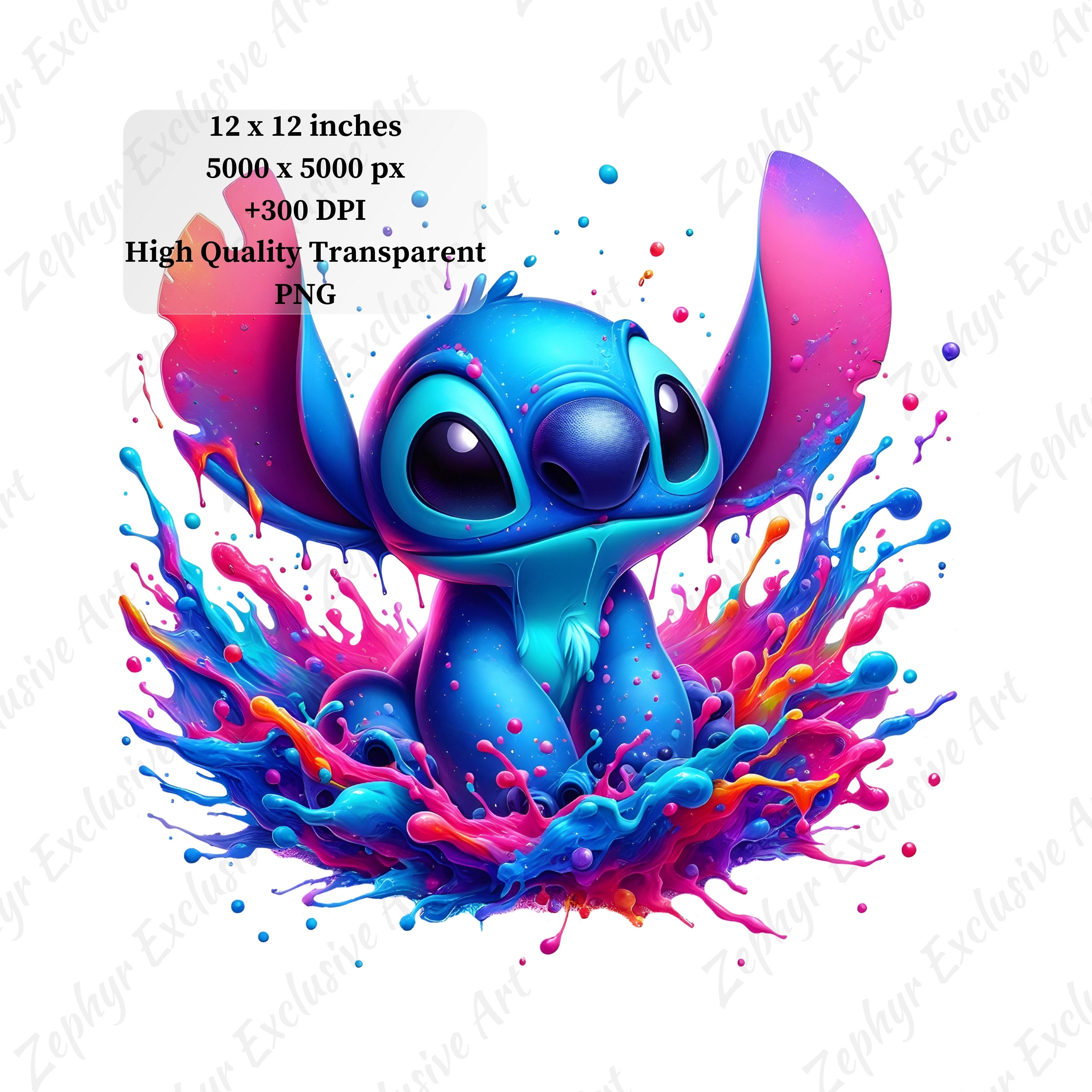 5 PNG Stitch Watercolor Splash PNG Stitch Transparent PNG Stitch 3D ...
