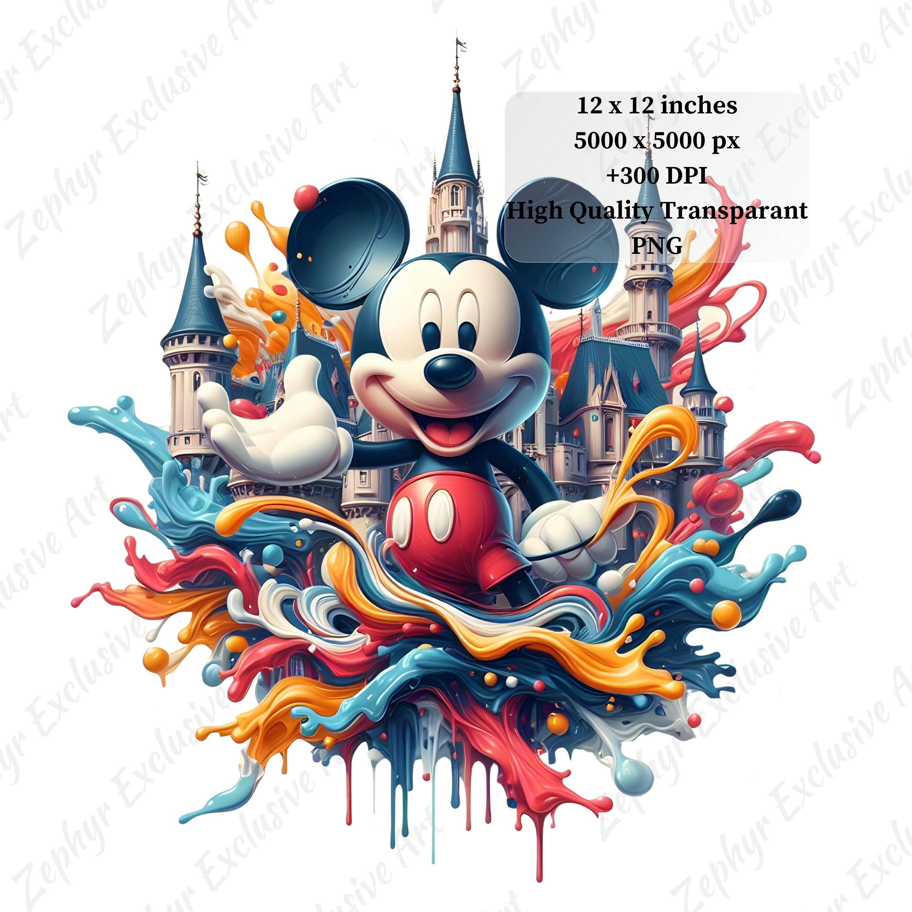 Mickey Mouse 4 PNG Mickey Mouse Watercolor Splash PNG Mickey Mouse ...