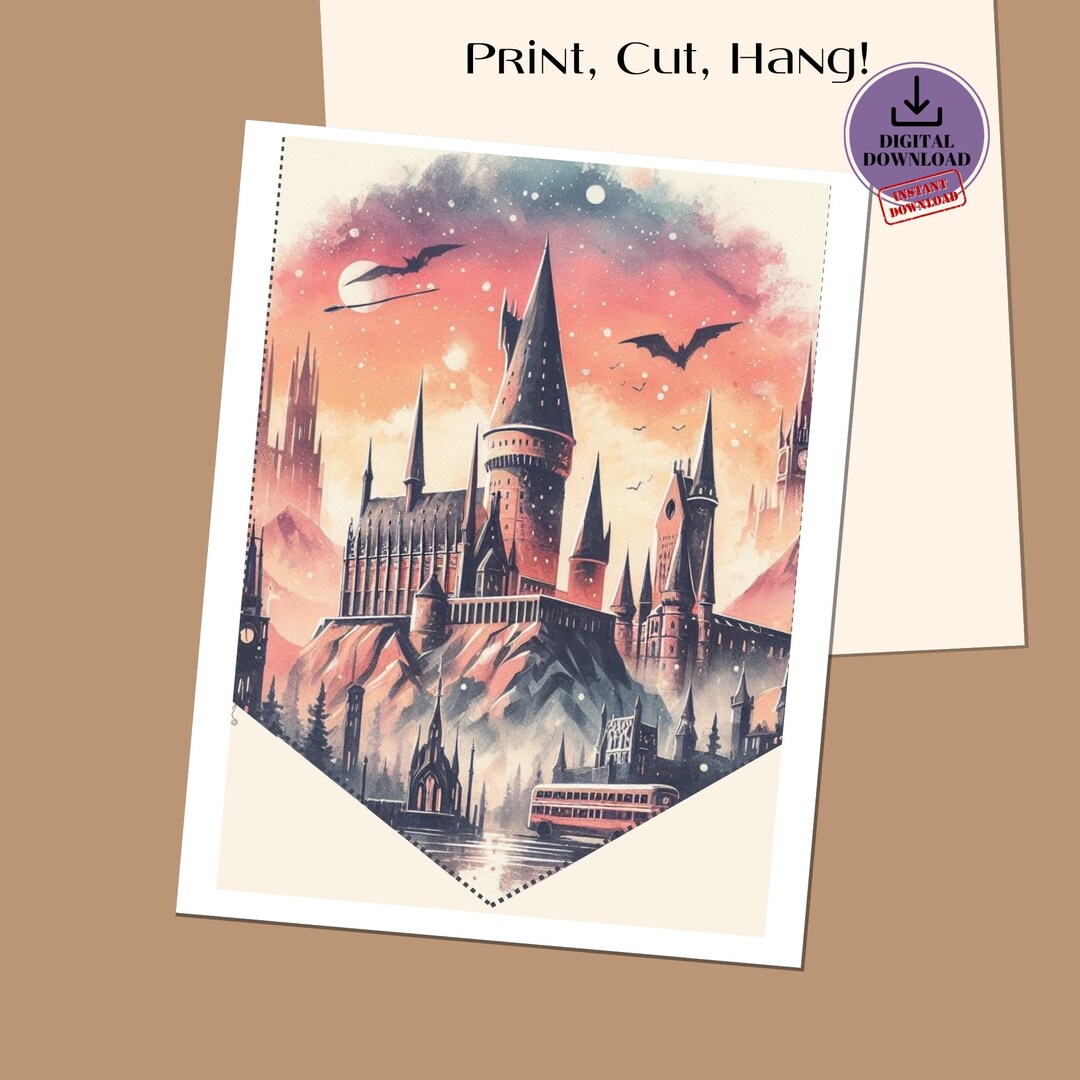 Wizard Happy Birthday Banner, Magic School Birthday Banner, Potter ...