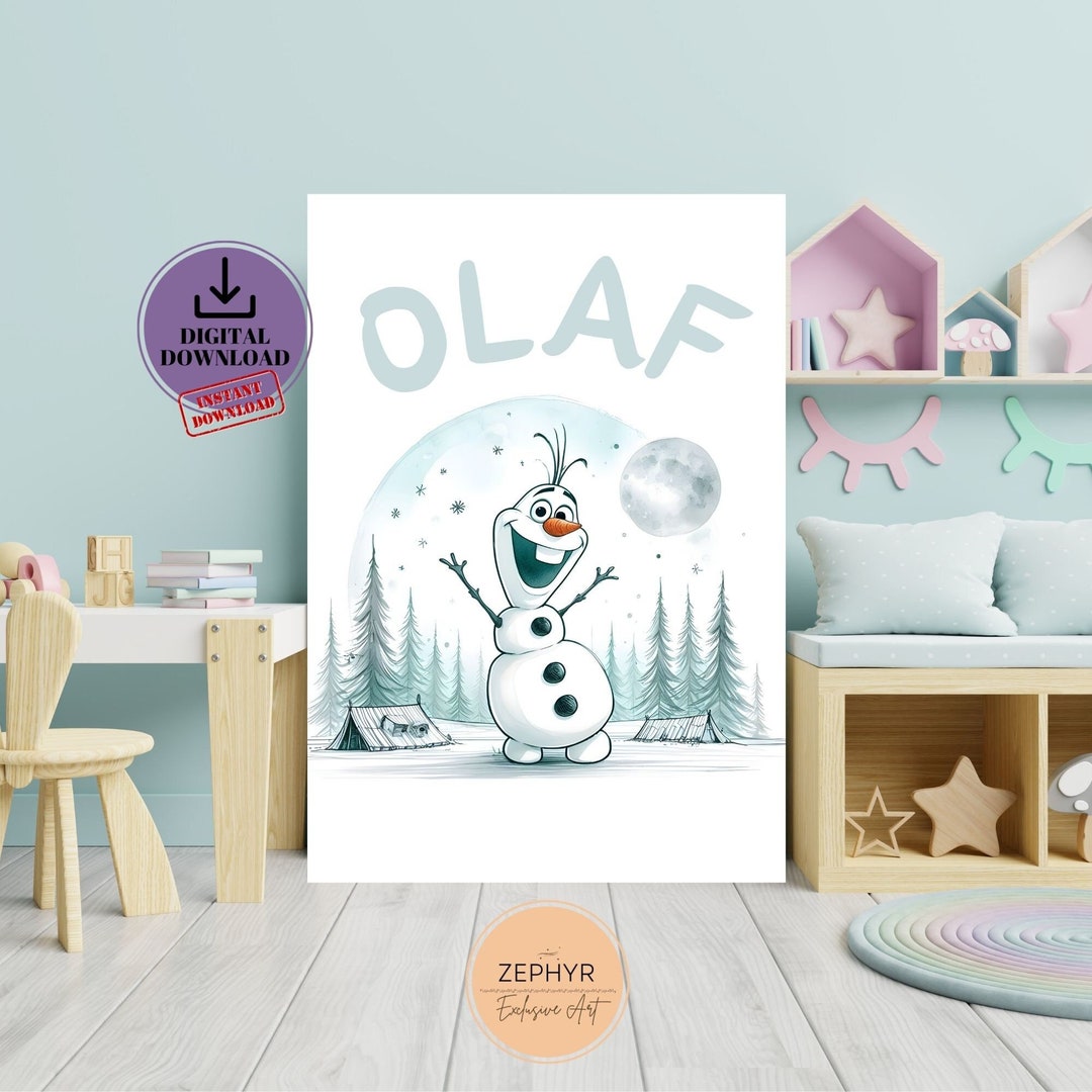 Frozen Nursery Wall Art, Olaf Frozen Wall Art, Nursery Child Kids Decor ...