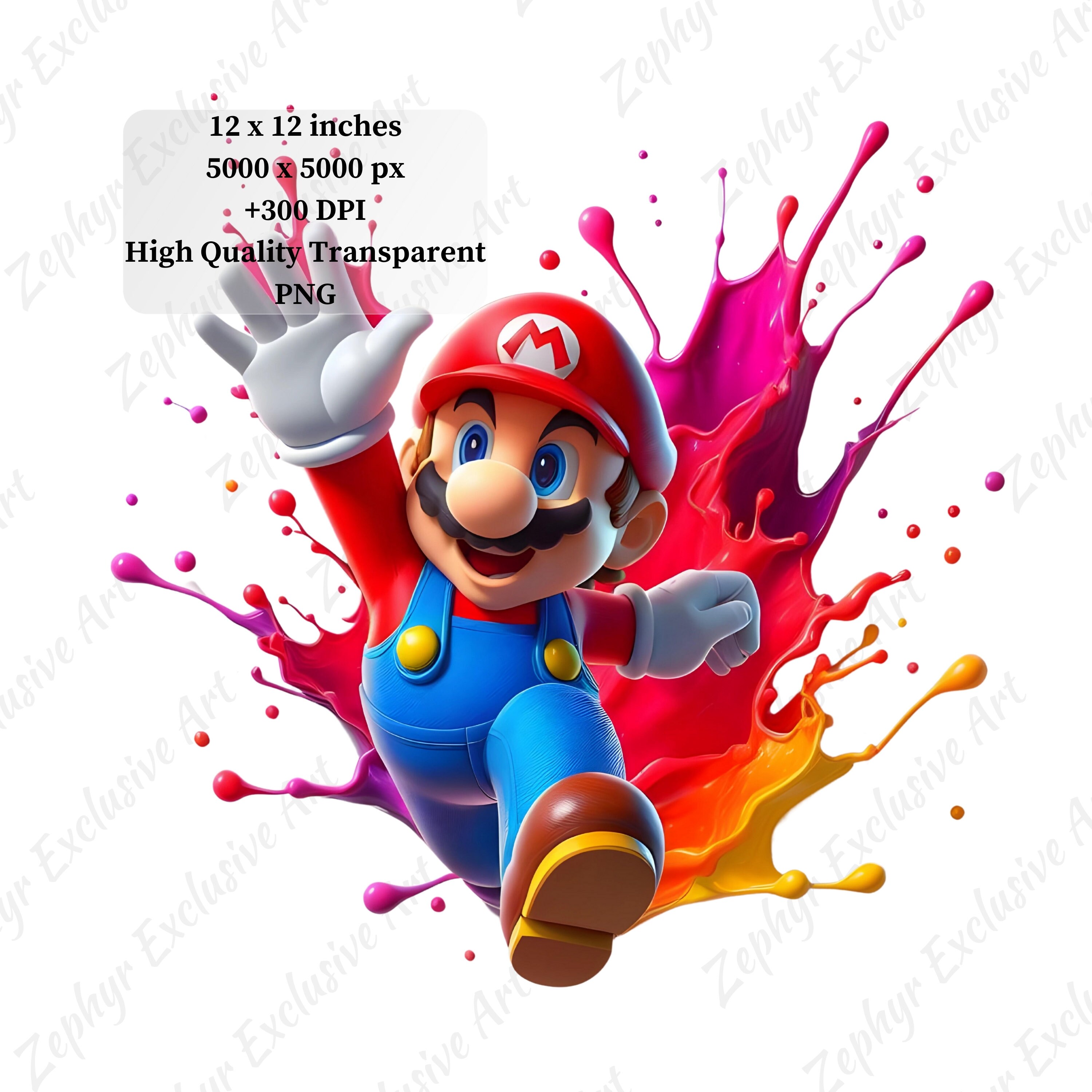 Super Mario 4 PNG Super Mario Watercolor Splash PNG Super Mario ...
