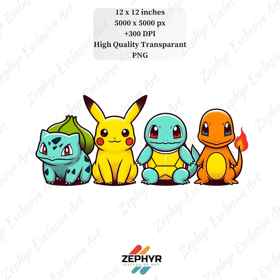 Pokemon PNG - Pikachu Bulbasaur Squirtle Charmander PNG - Pokemon ...