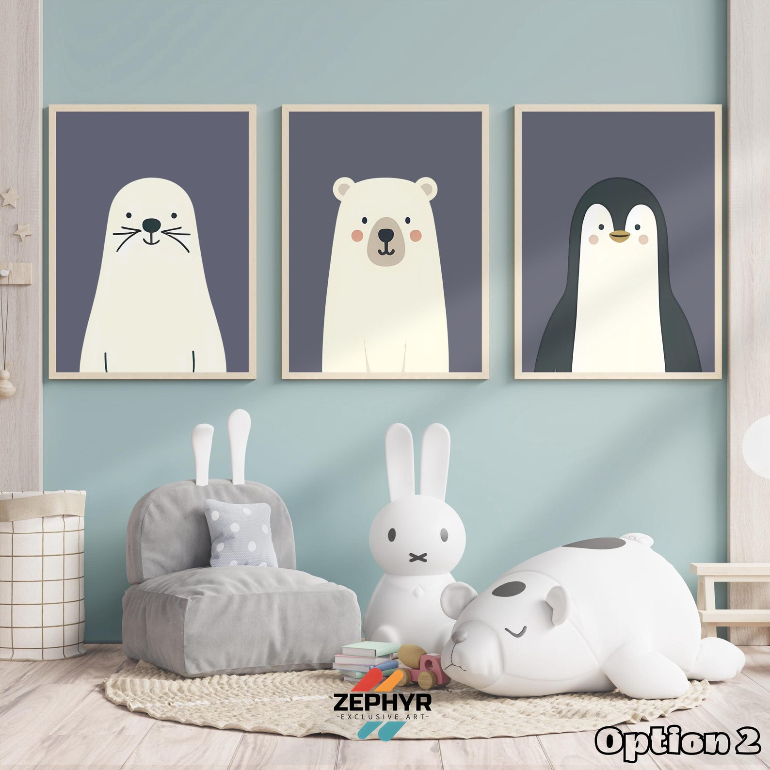 Printable Polar Bear, Seal, Penguin Wall Art, Arctic North Pole ...