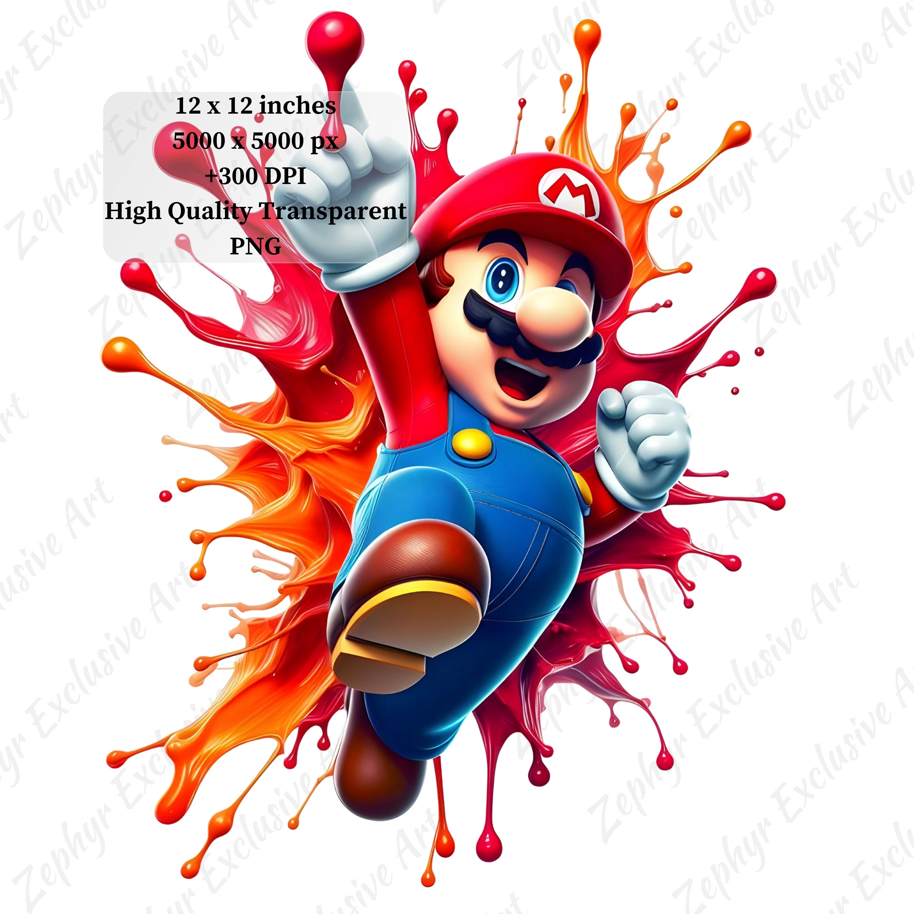 Super Mario 4 PNG Super Mario Watercolor Splash PNG Super Mario ...