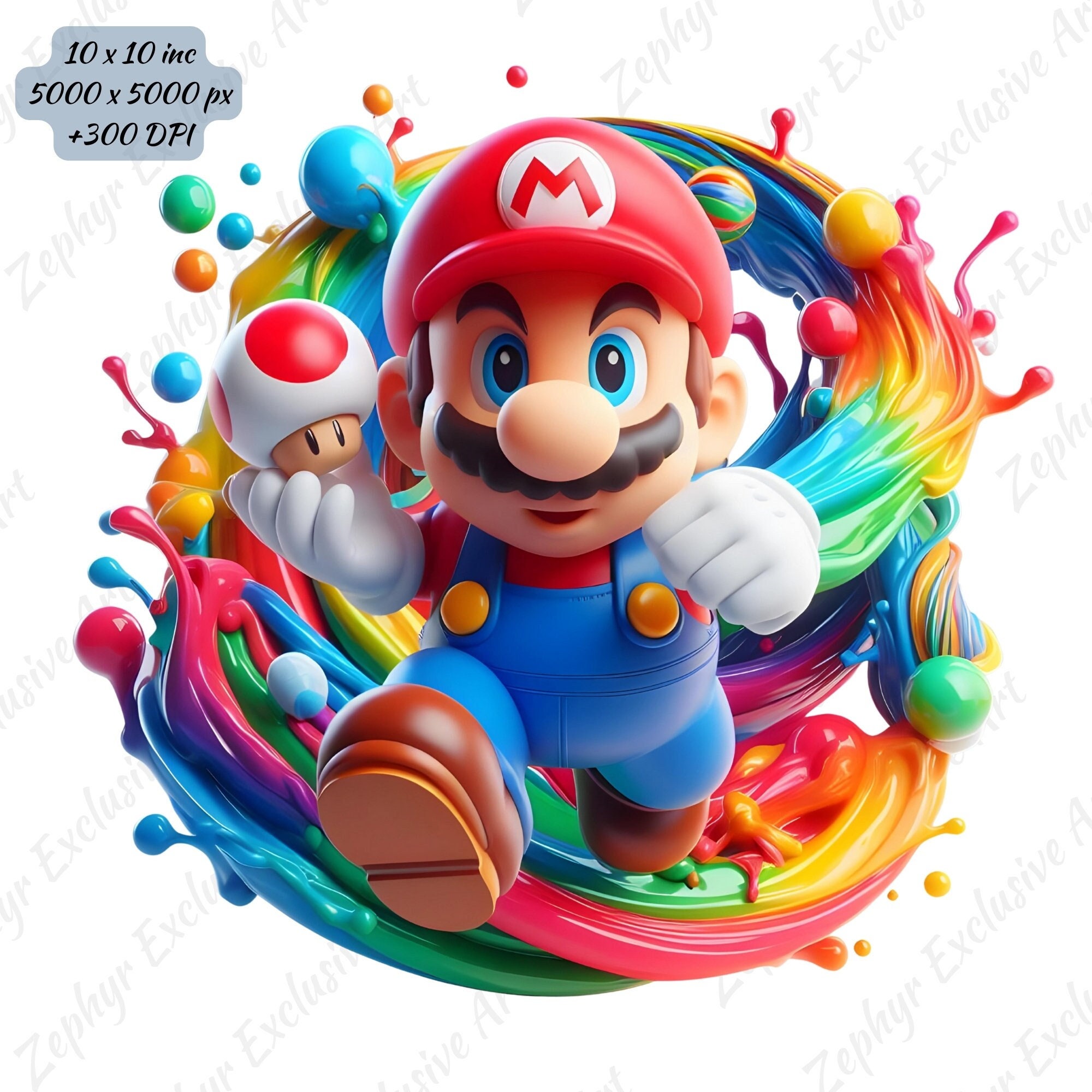 17 Super Mario Watercolor Splash PNG Super Mario Transparant PNG Super ...