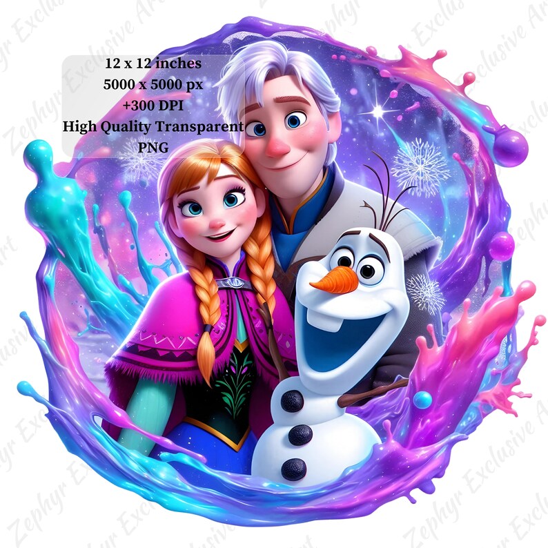 Elsa and Anna 4 PNG Frozen Watercolor Splash PNG Frozen Transparent PNG ...