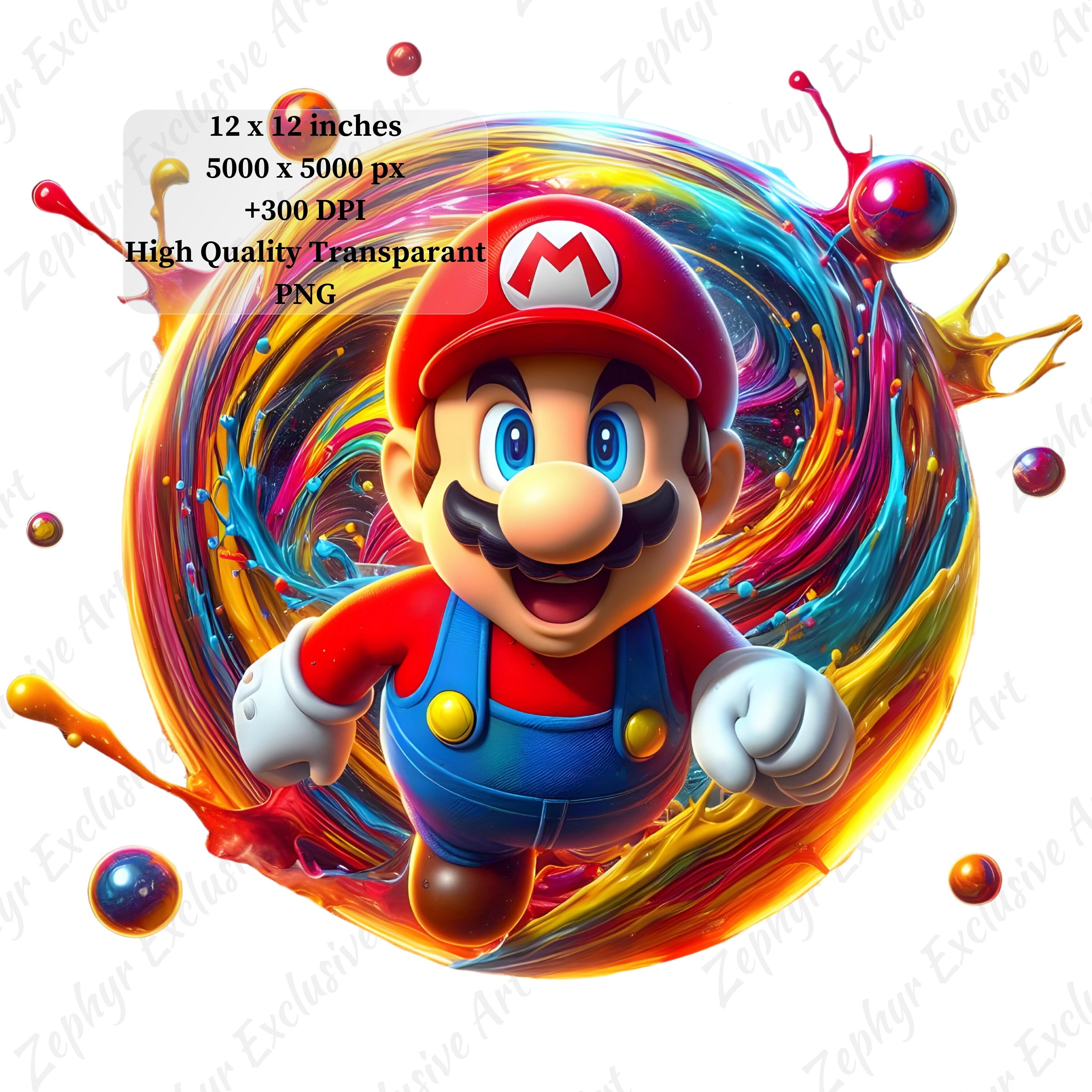 Super Mario 4 PNG Super Mario Watercolor Splash PNG Super Mario ...