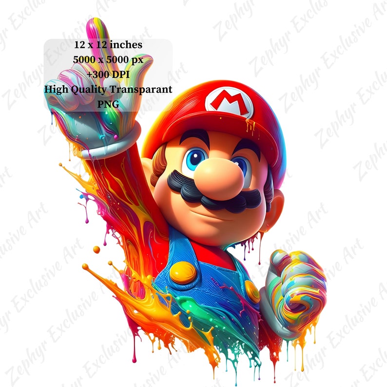 Super Mario 4 PNG Super Mario Watercolor Splash PNG Super Mario ...