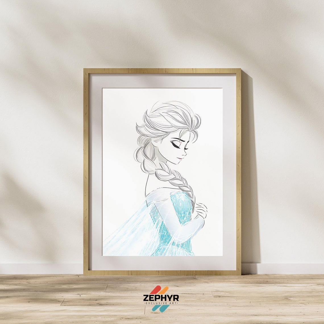 Elsa Line Art Print: Frozen Nursery Decor (digital Download) - Etsy