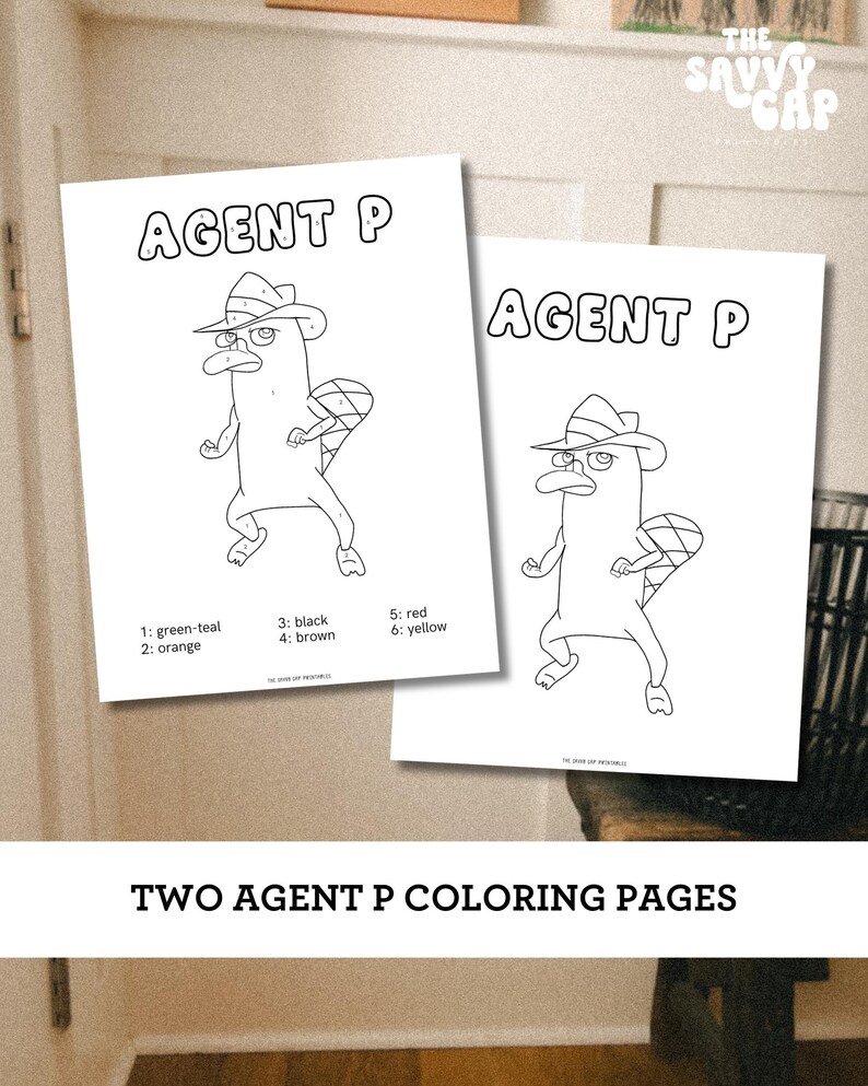Phineas & Ferb Color by Number Coloring Pages (printable PDF) - Etsy UK