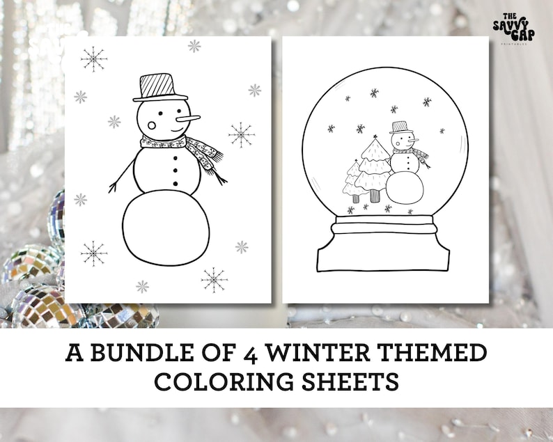 Winter Themed Coloring Pages • Printable Coloring Pages • Preschool ...