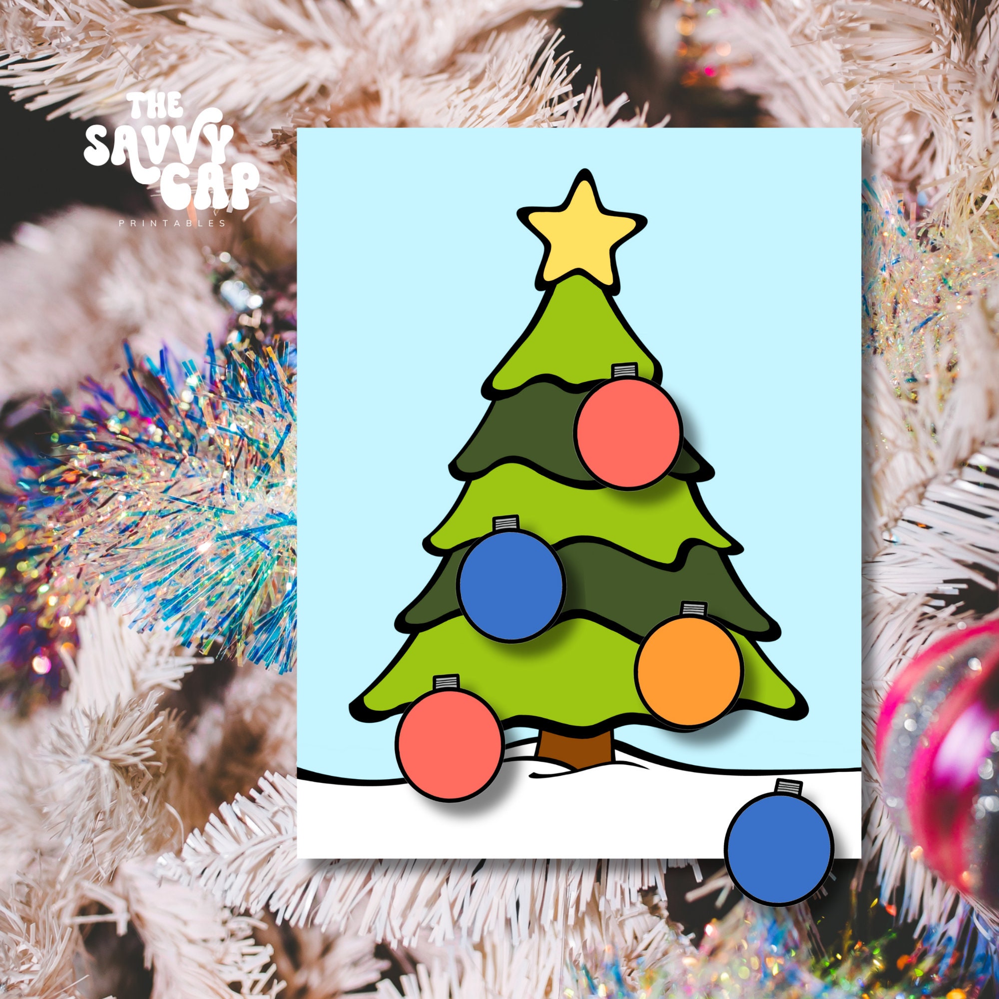 Printable Christmas Tree Activity: Decorate the Tree Game (instant ...