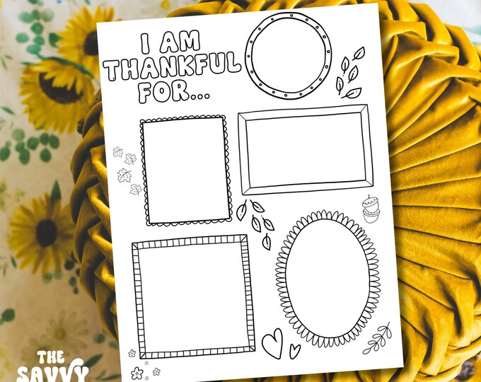 Gratitude Colouring Page for Kids, Gratitude Printable Activity ...
