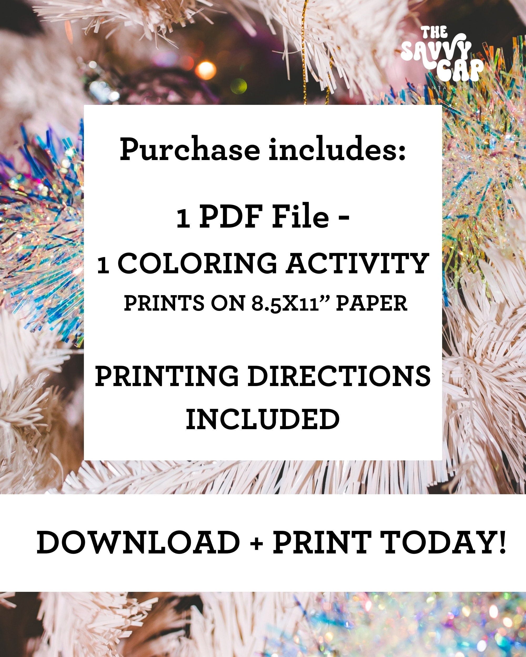 I-spy Christmas Coloring Sheet • Printable Christmas Activity ...