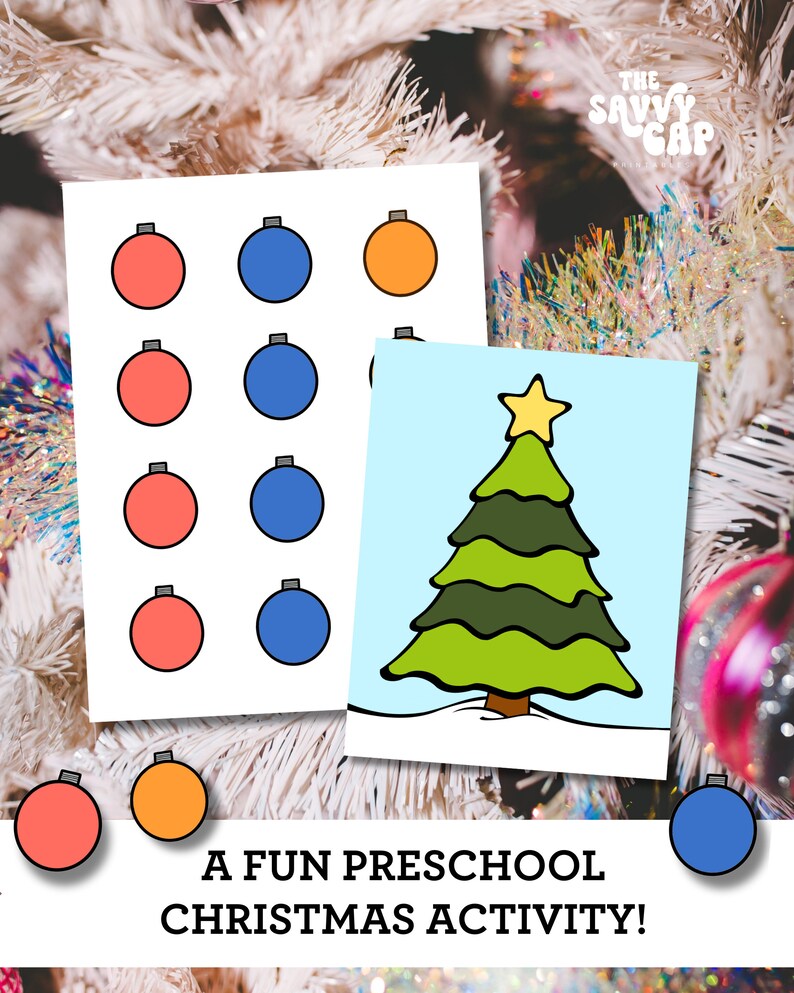 Printable Christmas Tree Activity: Decorate the Tree Game (instant ...