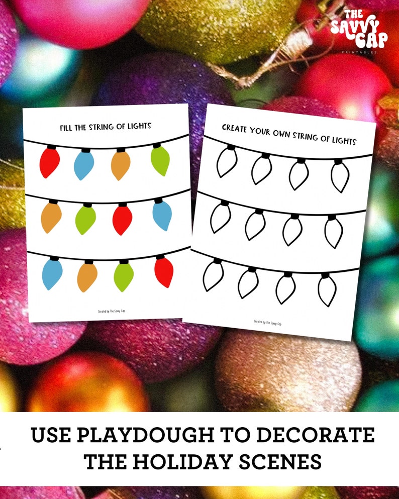 Christmas Play Dough Mats • Printable Toddler Activities • Christmas ...