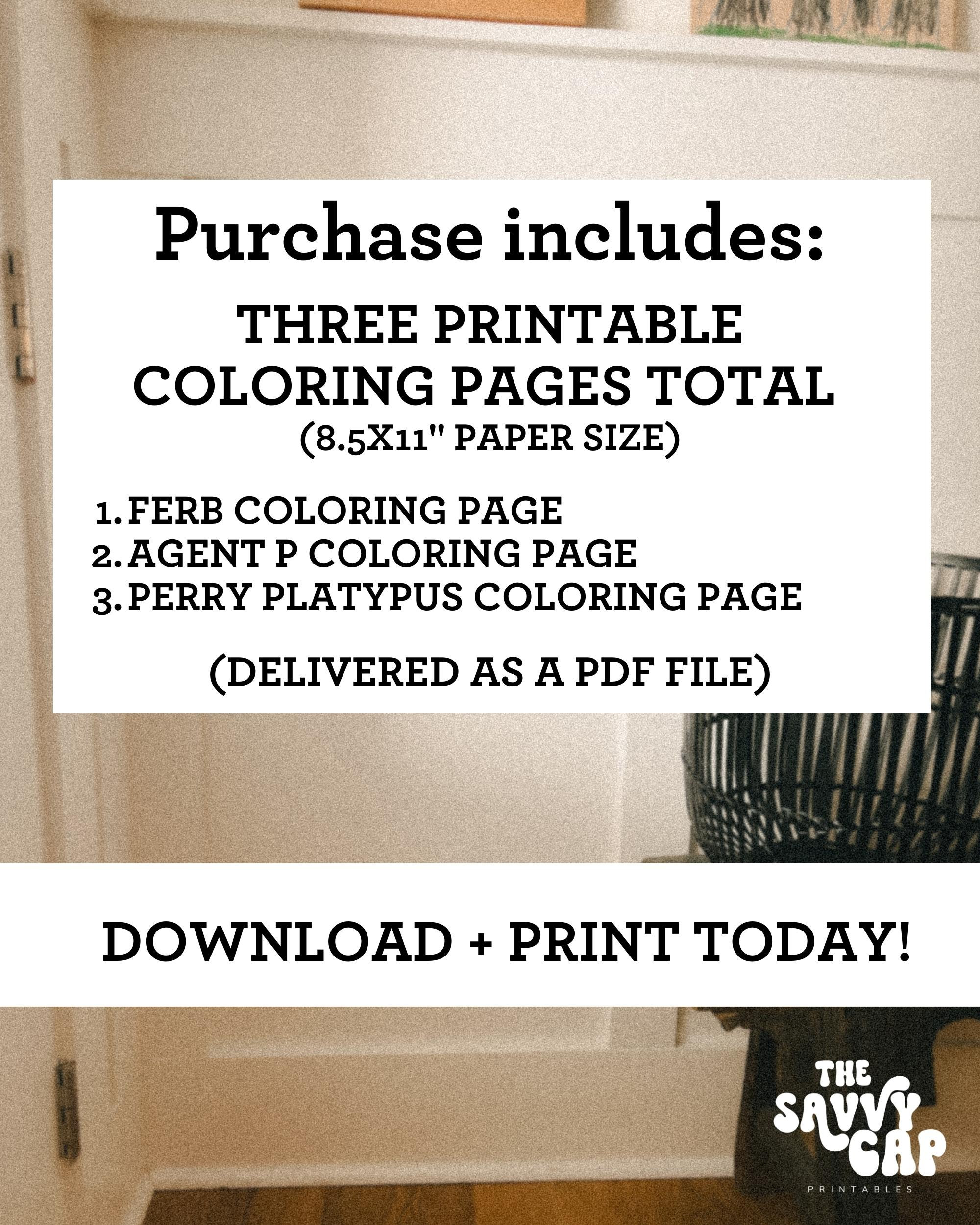 Phineas & Ferb Inspired Coloring Pages • Printable Coloring Pages ...