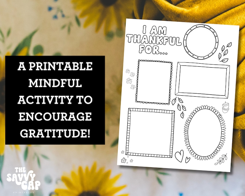 Thankful Coloring Page for Kids • Children’s Gratitude Printable ...