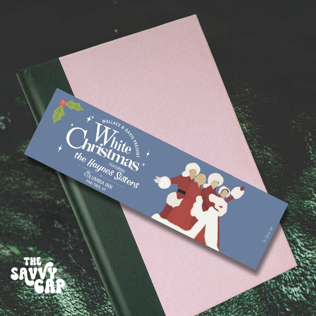 White Christmas Bookmark Haynes Sisters Holiday Bookmarks Stocking ...