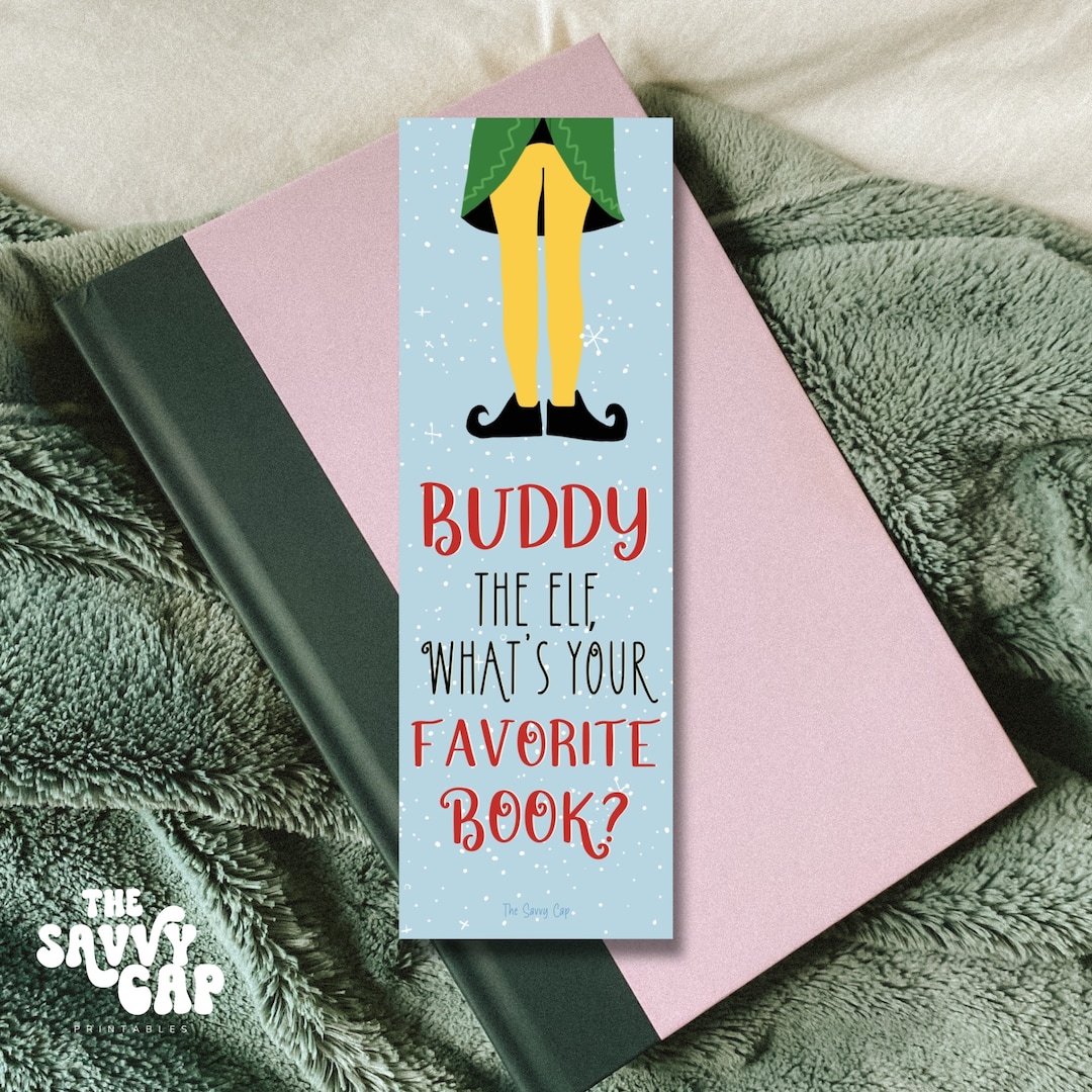 Christmas Bookmark Elf Holiday Bookmarks Stocking Stuffer Bookworm Gift ...