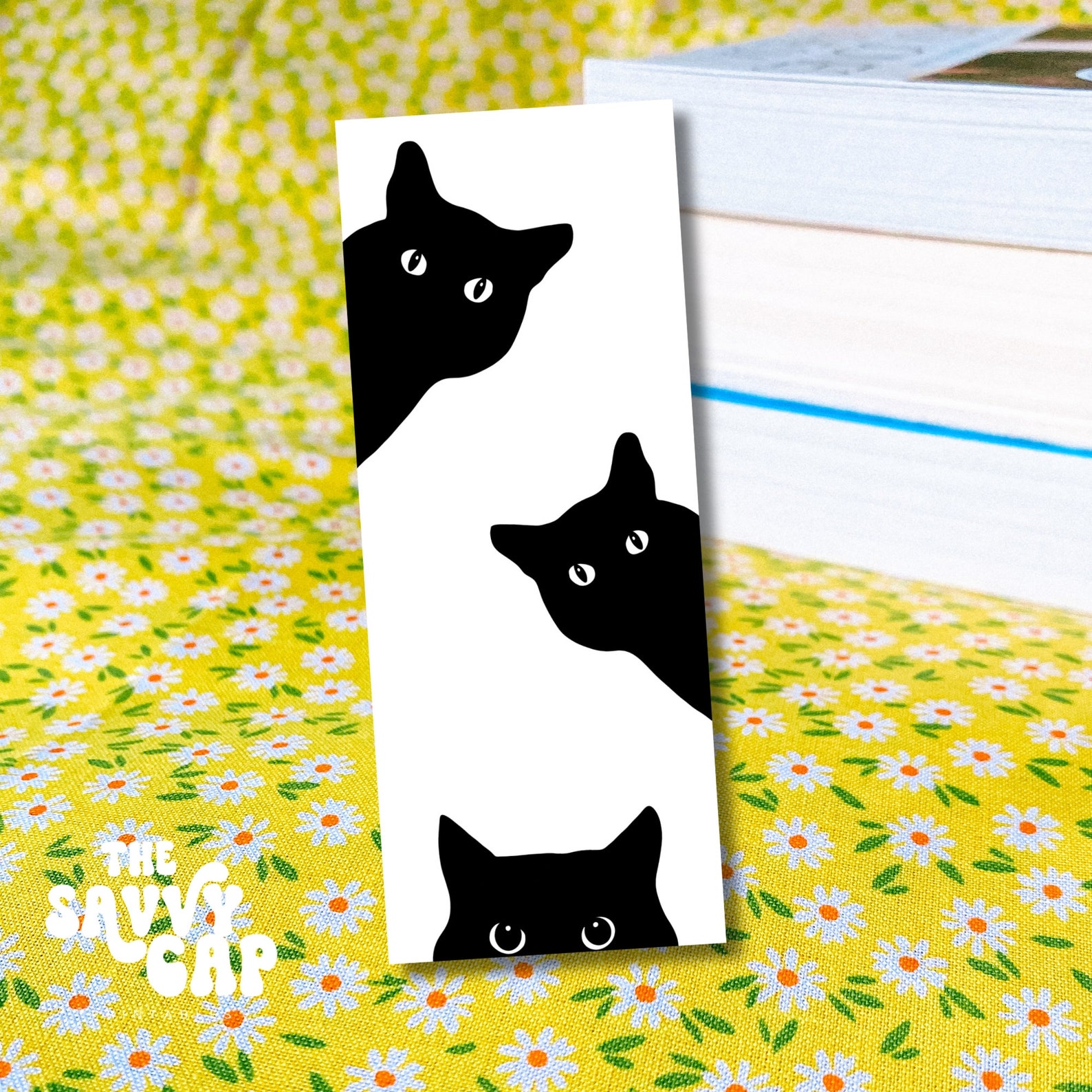 Black Cat Bookmark • Book Lover Gift (instant Download - Etsy