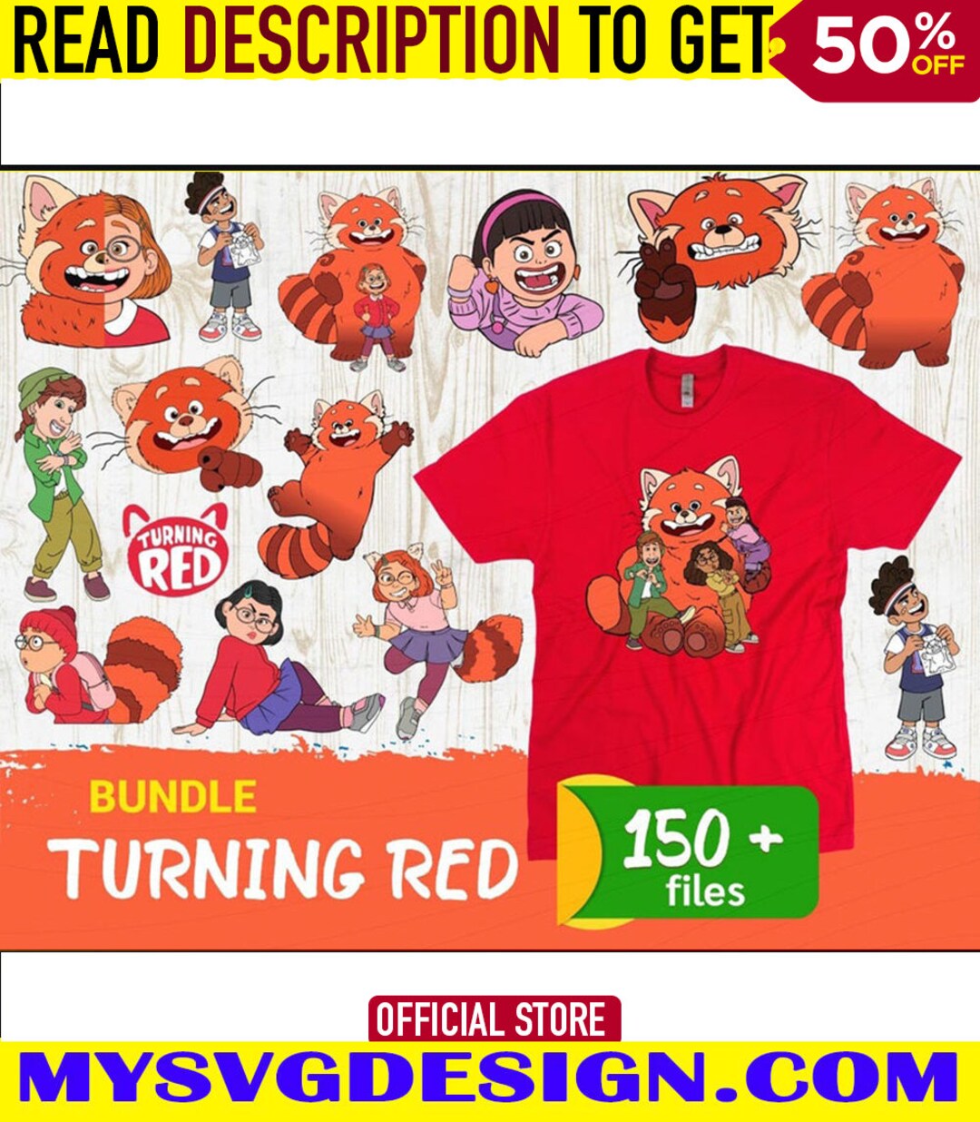 150 Turning Red Svg Bundle, Svg File, Files for Cricut and Silhouette ...