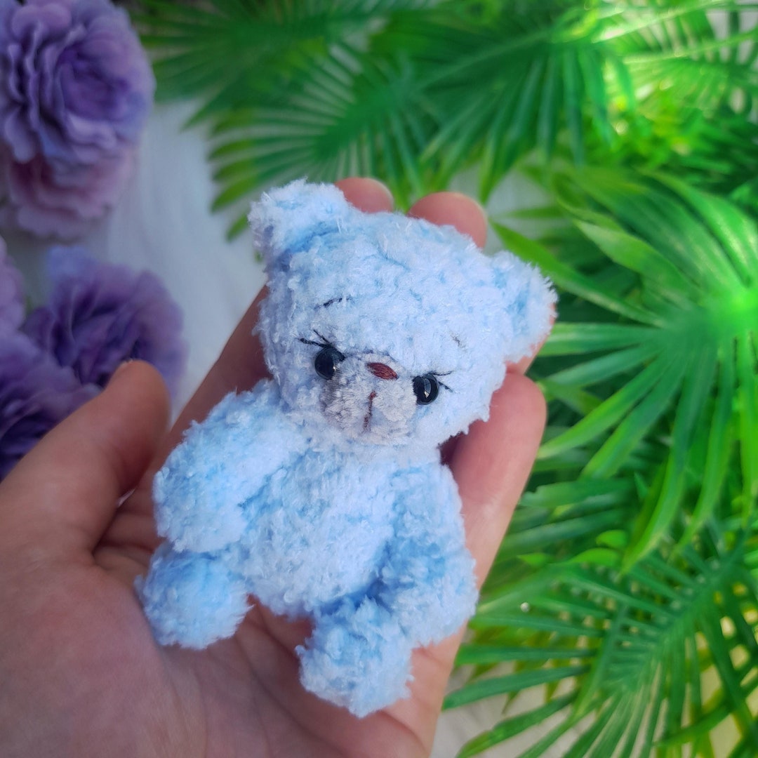 Pocket Soft Blue Teddy Bear. Small Plush Bear. Doll Pet. Mini Cute ...