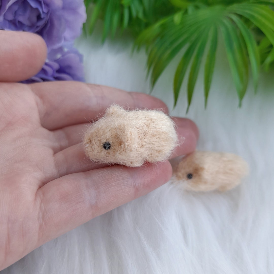 Mini Fluffy Stuffed Guinea Pig. Plush Tiny Guinea Pig Toy. Pocket Pet ...