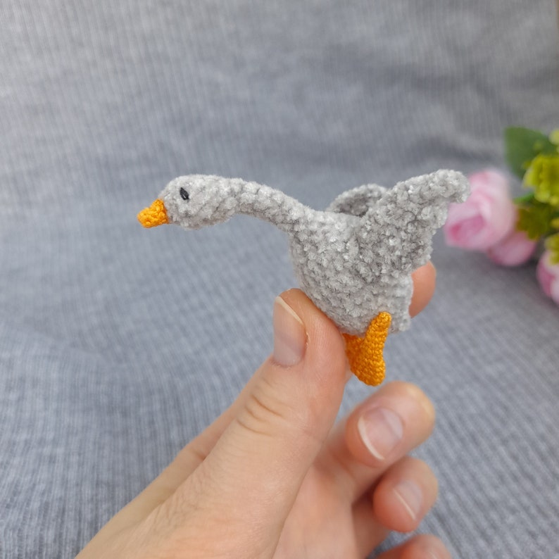 Mini Stuffed Micro Plush Realistic Goose Toy. Tiny Amigurumi Geese for ...