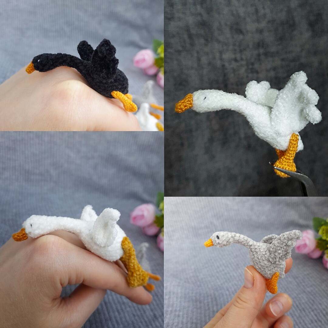 Mini Micro Plush Realistic Goose Toy. Tiny Amigurumi Geese for ...